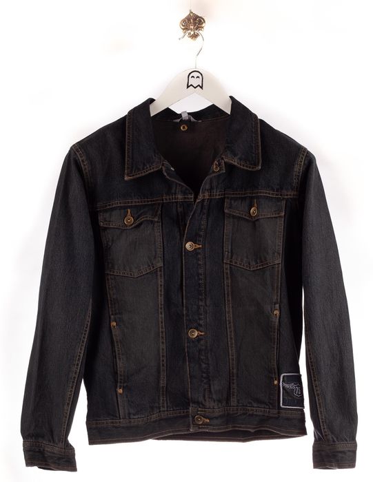 Rare Vintage TCM Denim Jacket Dark Denim Look Navy | Grailed