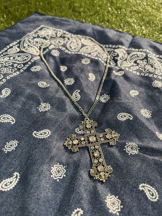 Silver LIL UZI VERT BIG CROSS STYLE CHAIN | Grailed