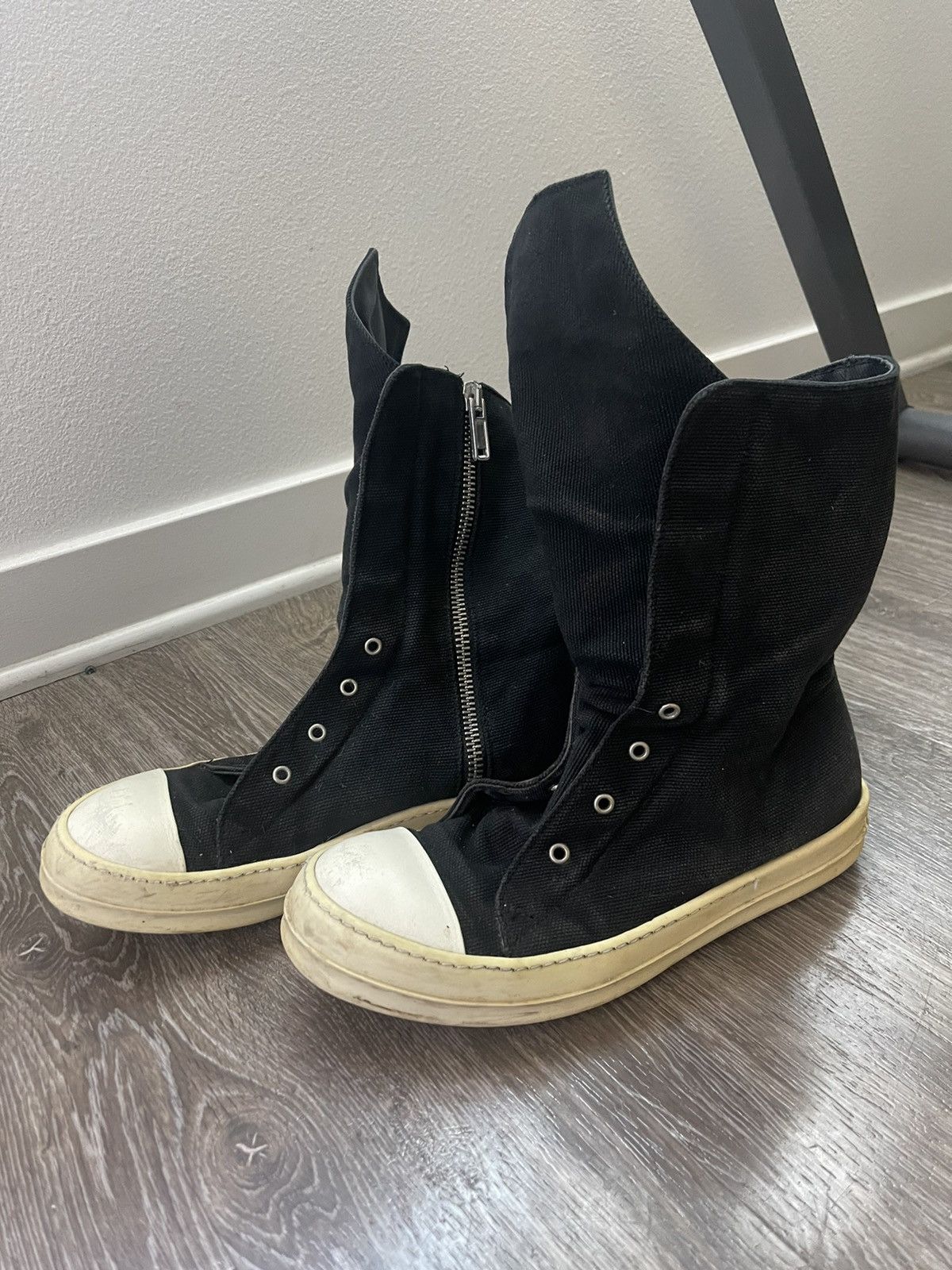 Rick Owens Rick Owens High Tongue Laceless Ramones | Grailed
