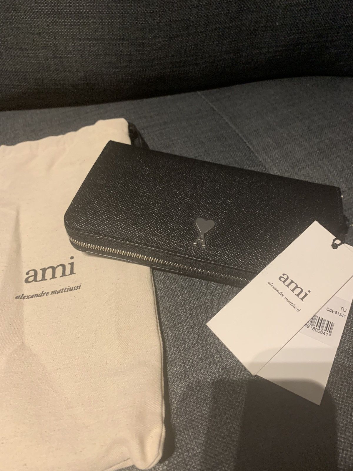 AMI Ami de coeur long leather wallet | Grailed