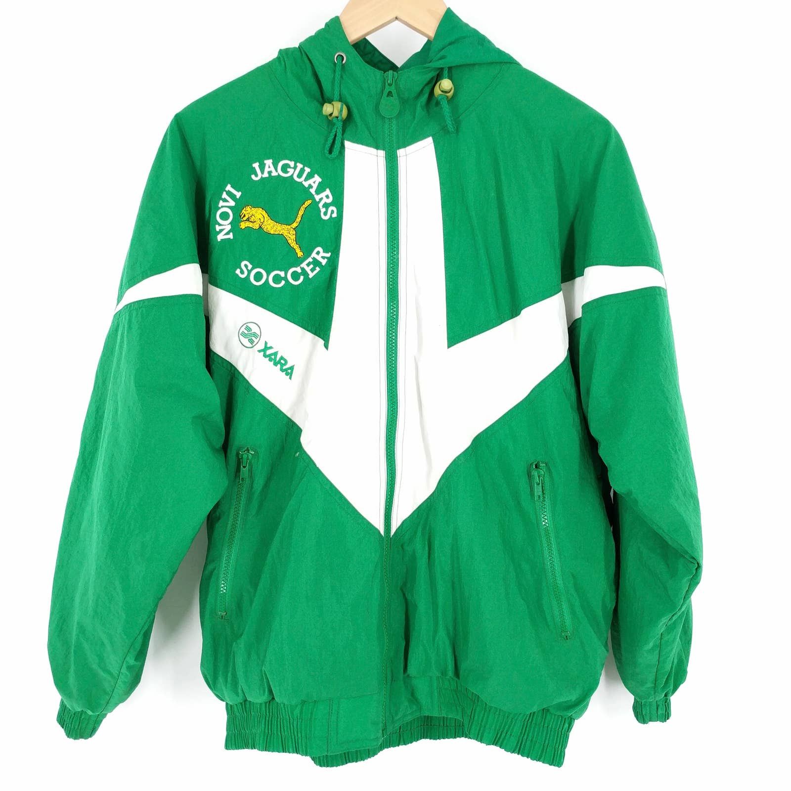 Vintage Vintage Novi JAGUARS Soccer Hooded Bomber Windbreaker Jacket ...