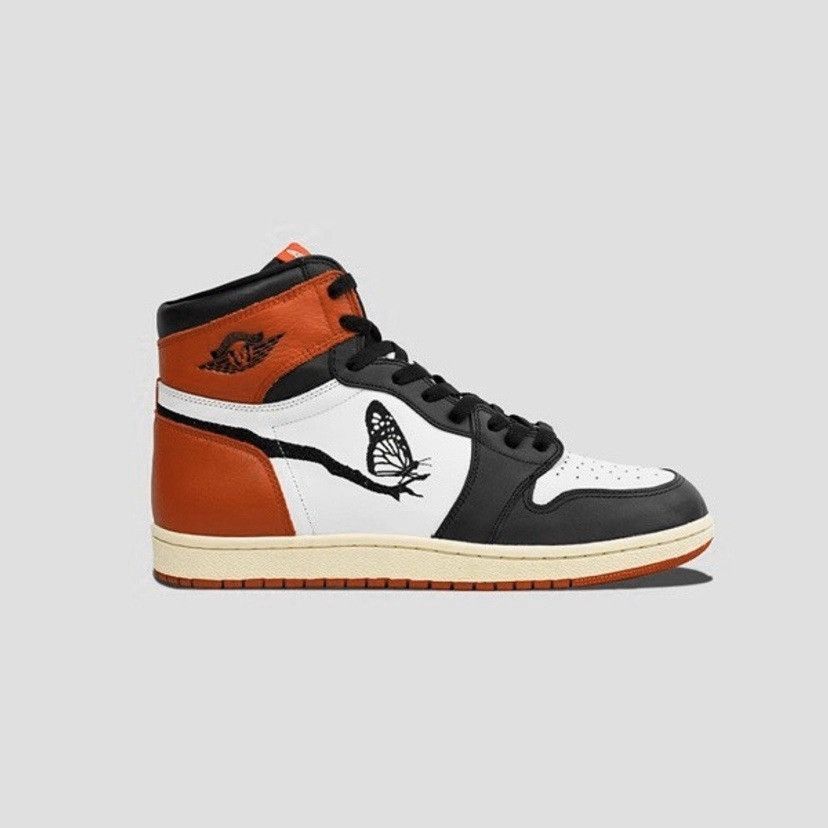 AMAC Studios IN HAND AMAC Customs 85’ Butterfly High Black Toe Sneaker ...
