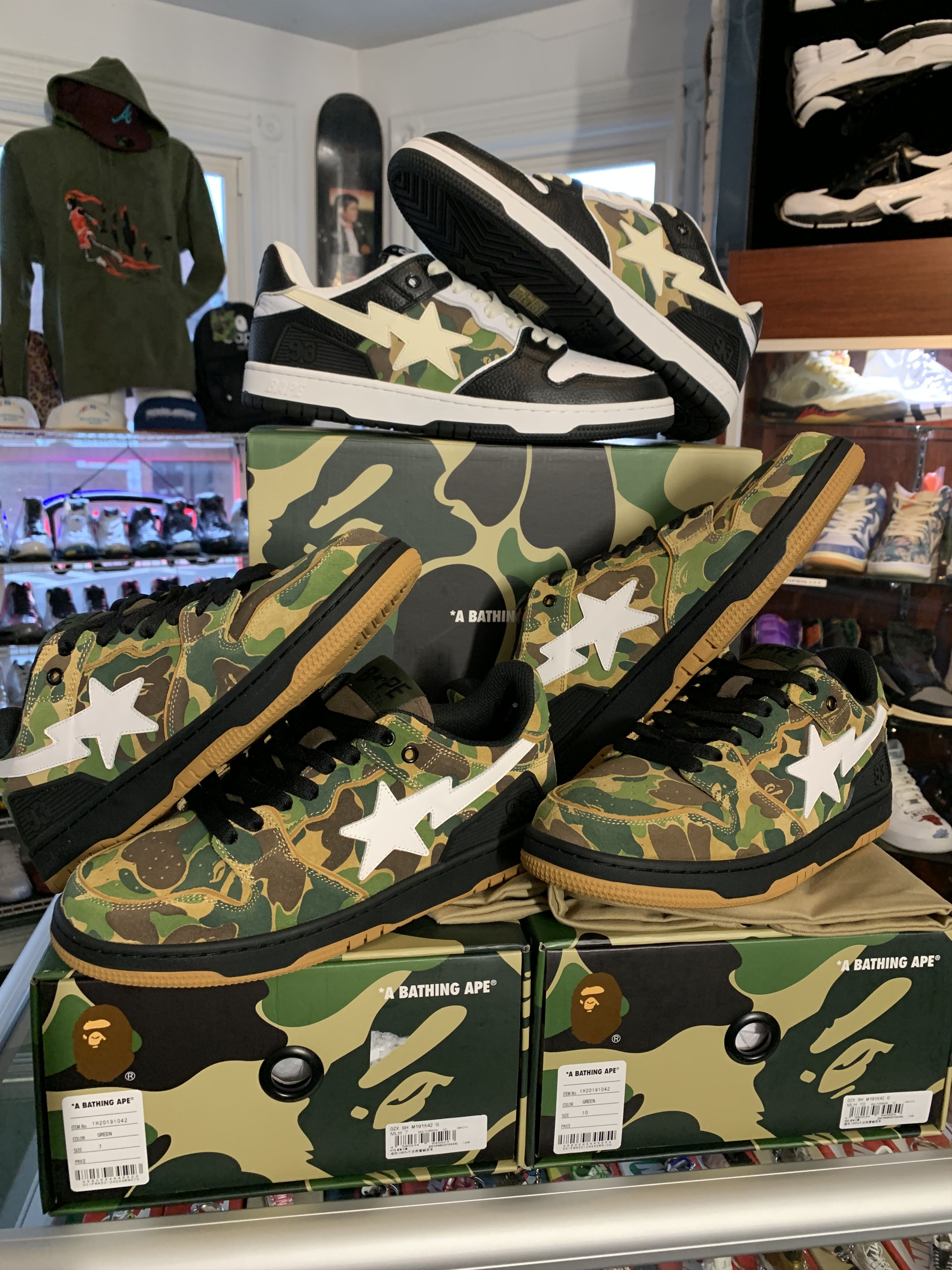 Bape Bape ‘Sk8sta’ Skatesta Bapesta Camo Suede Sz 10 DS | Grailed