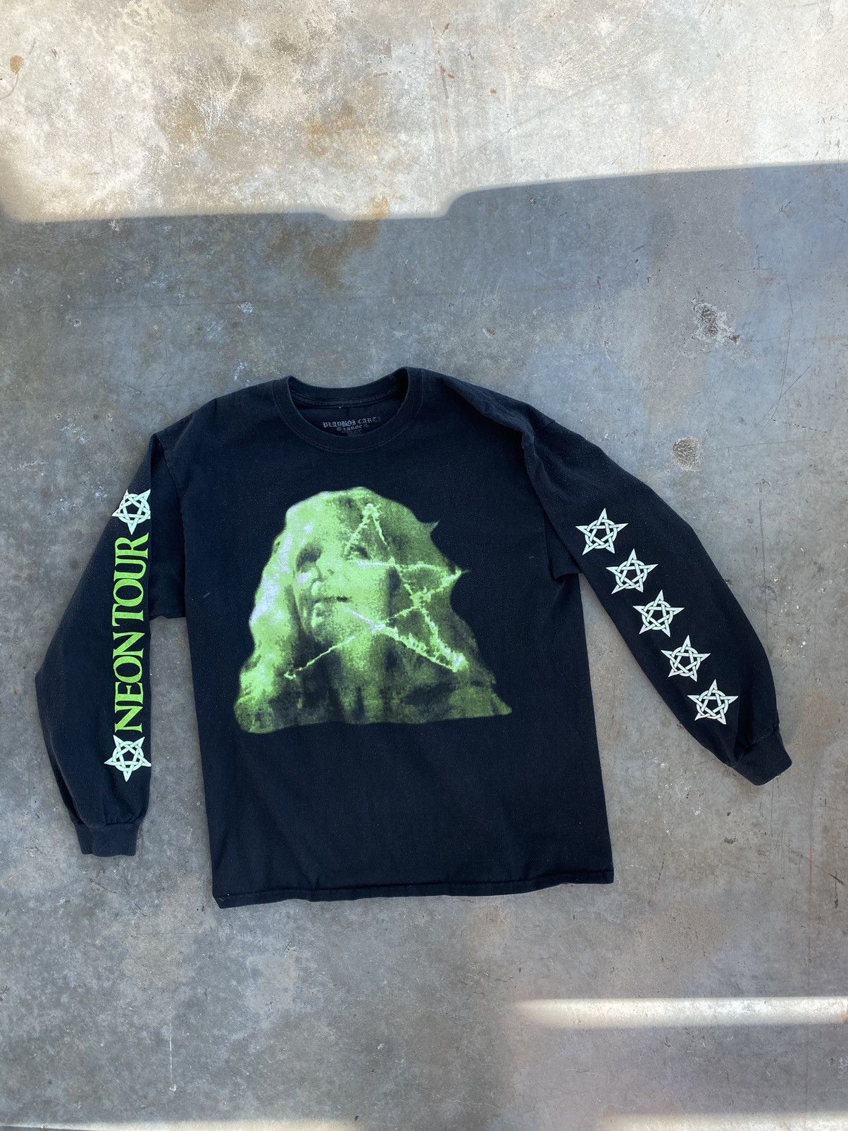 Playboi Carti Playboi Carti Neon Tour Pentagram Long Sleeve Black Large ...