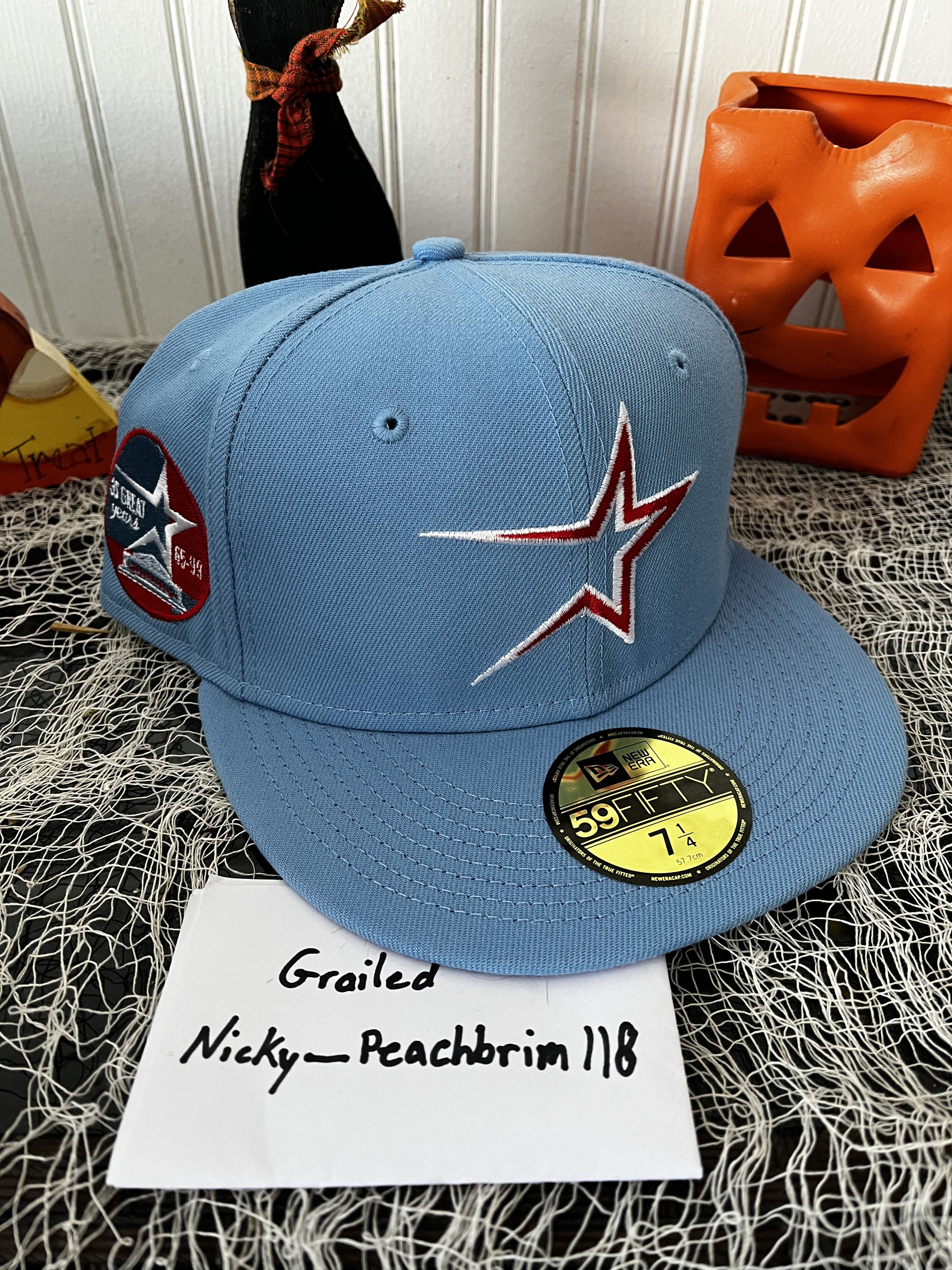 New Era Baby blue Houston Astros with red UV | Grailed