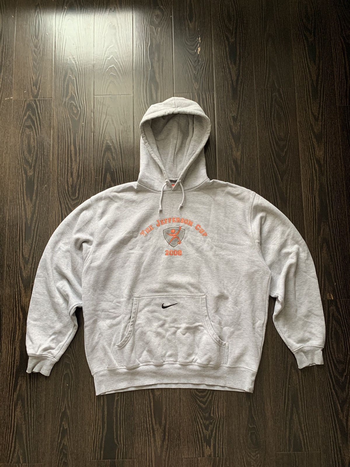 Nike × Vintage Vintage 90's Nike Center Swoosh Jeffeson Cup Hoodie ...