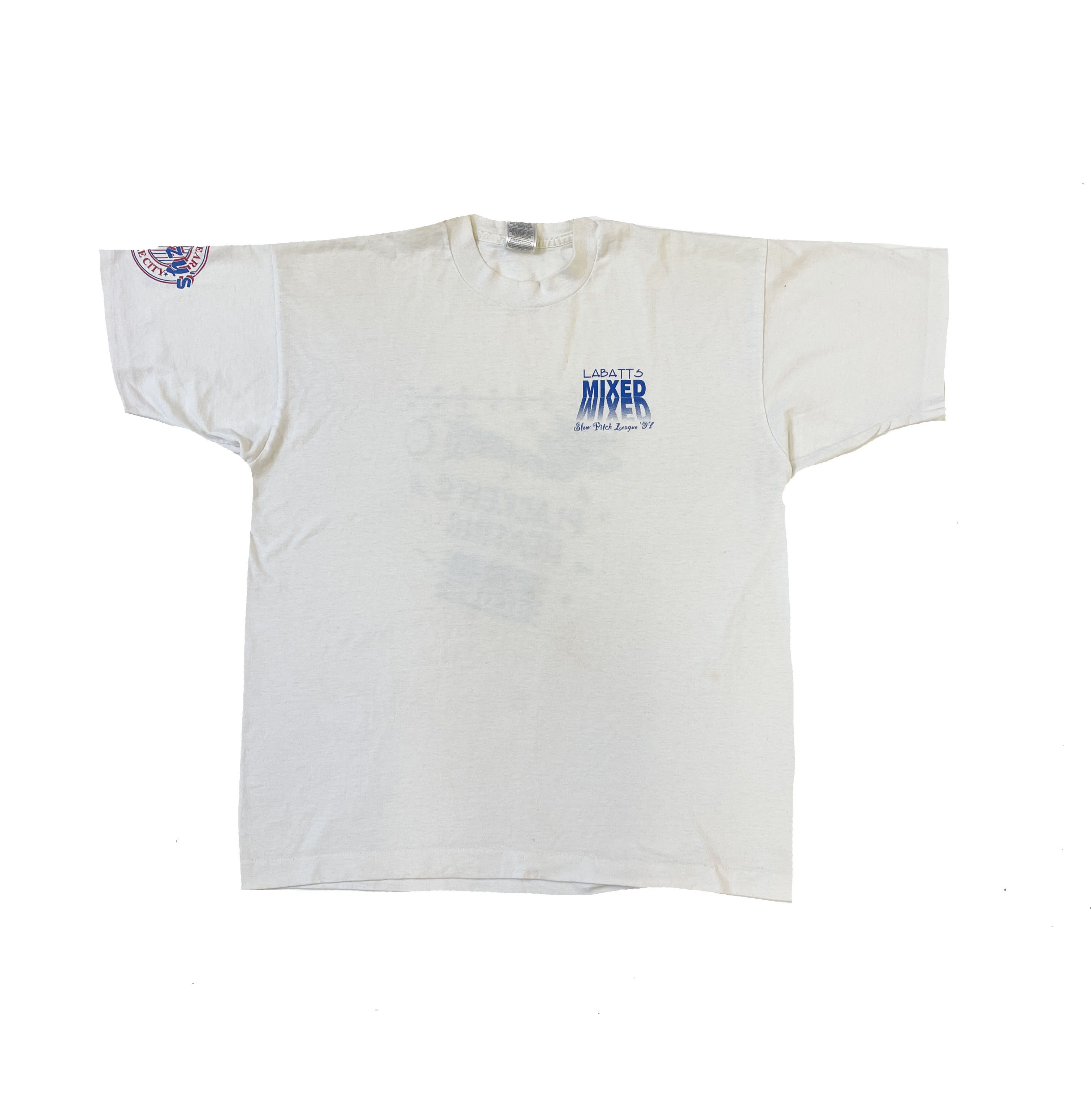 Vintage 90s Labatts Mixed Graphic Tee | Grailed