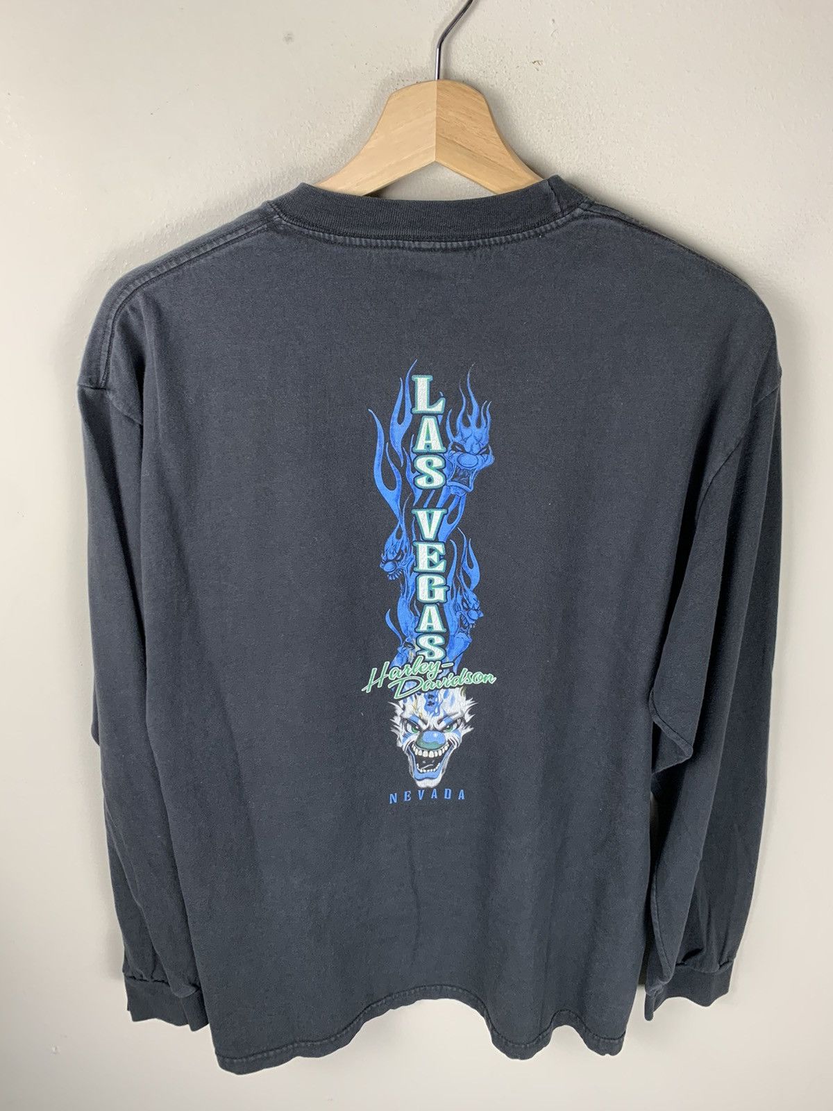 Harley Davidson × Vintage Vintage Harley Davidson Las Vegas Blue Flame ...