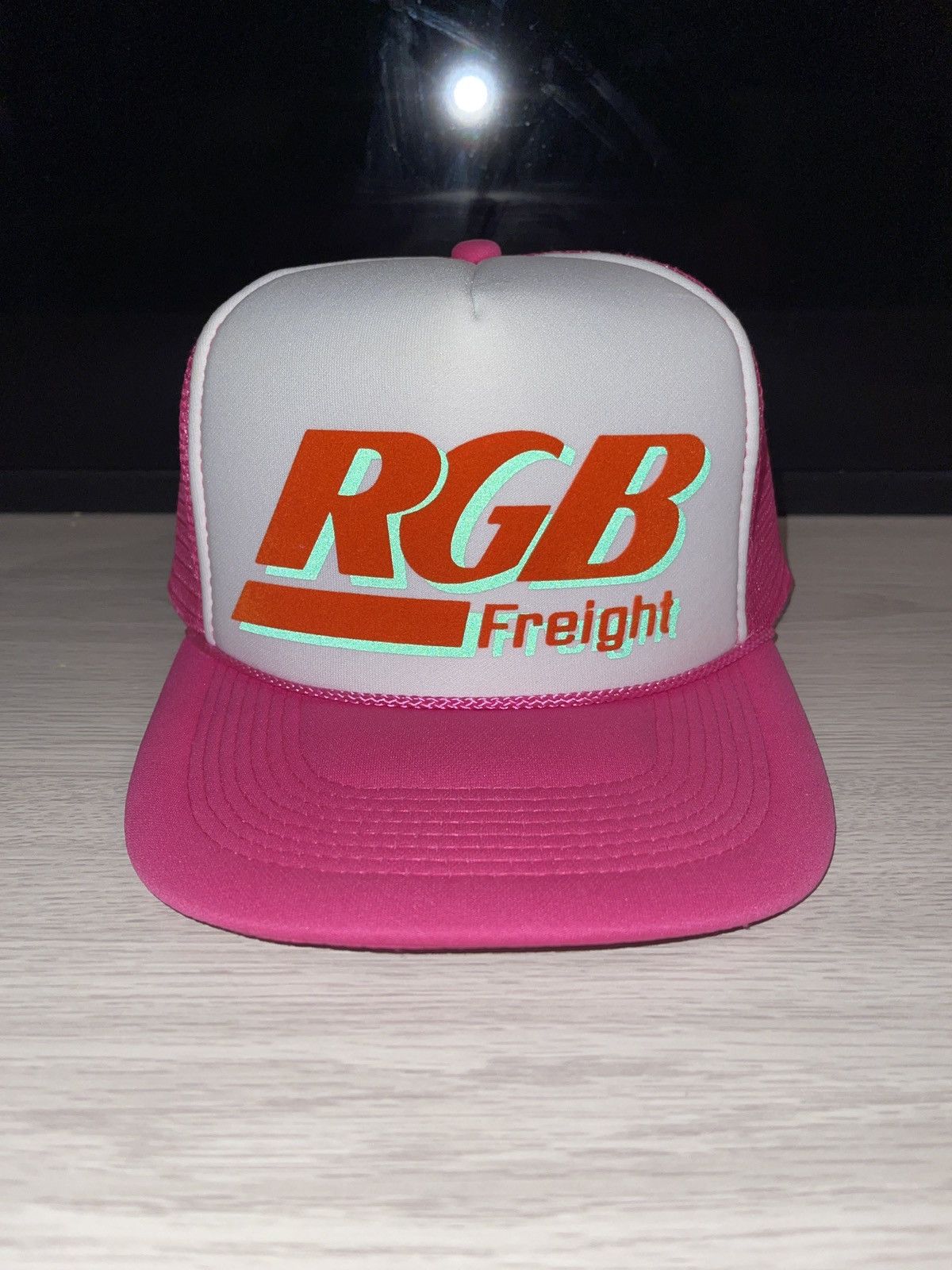Future RGB Freight Trucker Hat Pink Orange New DS Hat | Grailed