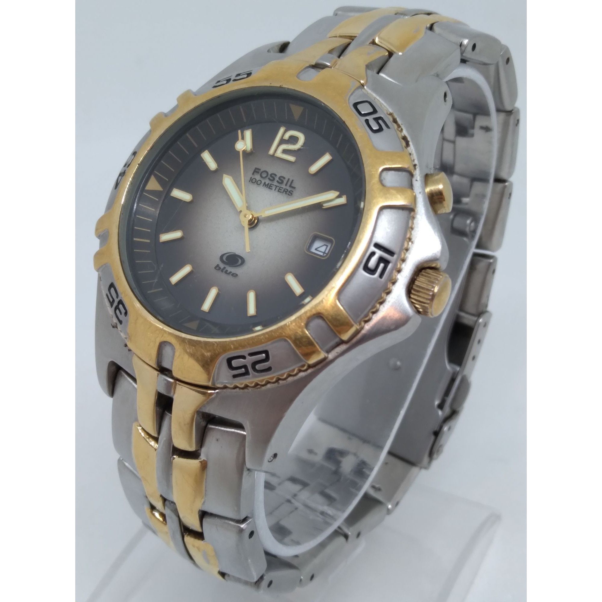 Fossil Fossil AM-3571 Men's 40mm Two Tone S/Steel Backlight Watch | Grailed
