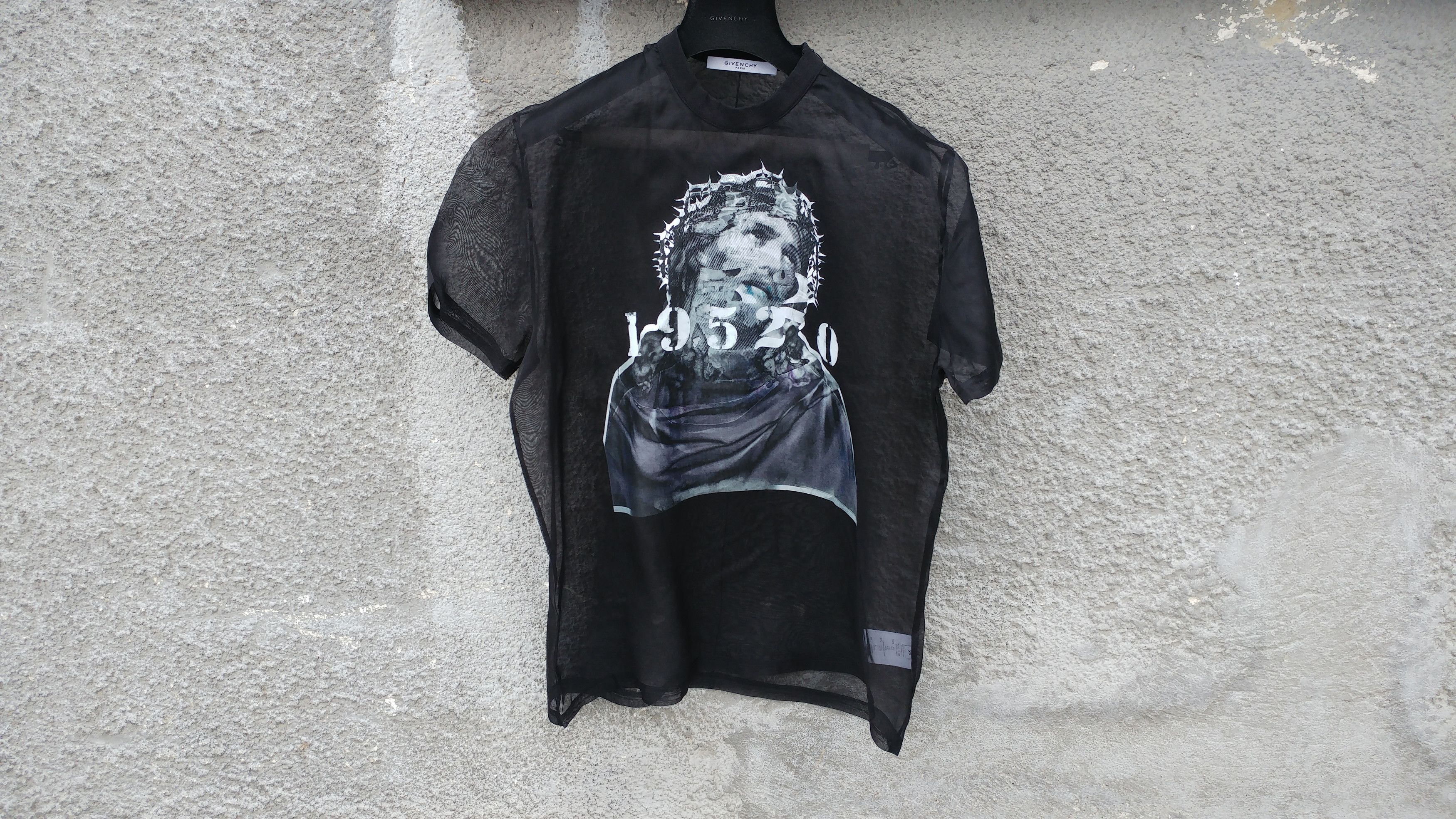 Givenchy Givenchy Jesus Christ Silk Organza Sheer Oversized T-shirt ...