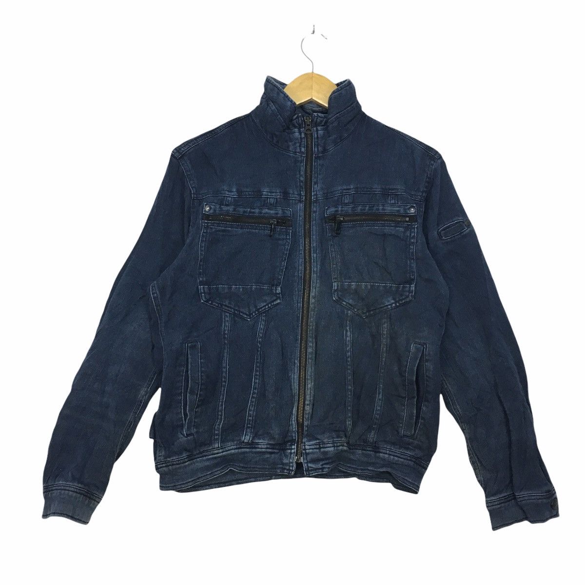 Japanese Brand Japanese Brand SCOT.INC Zip Up Denim Jacket Streetwear ...