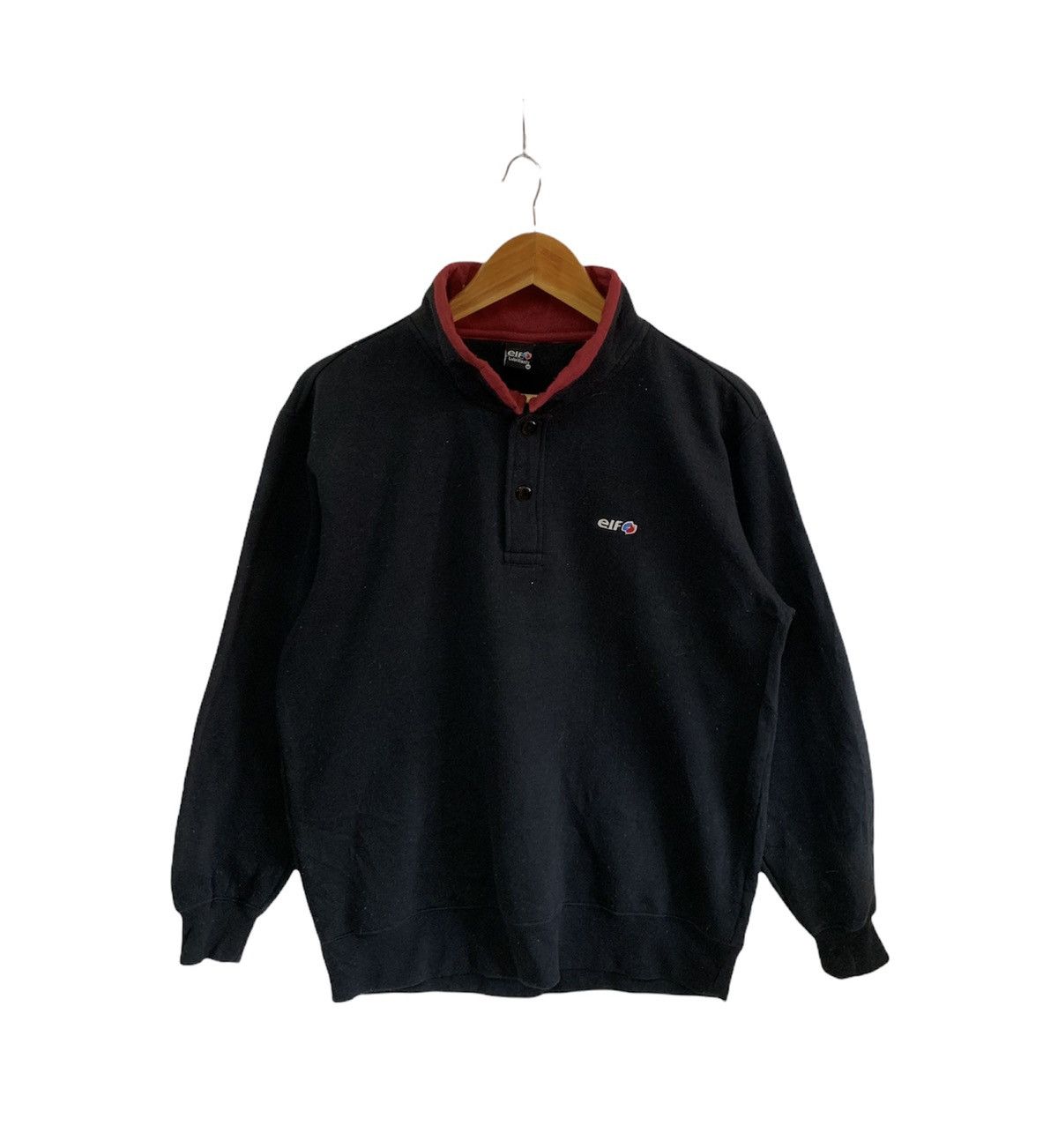 Vintage VINTAGE ELF RACING SWEATSHIRT SMALL LOGO HALF BUTTON | Grailed