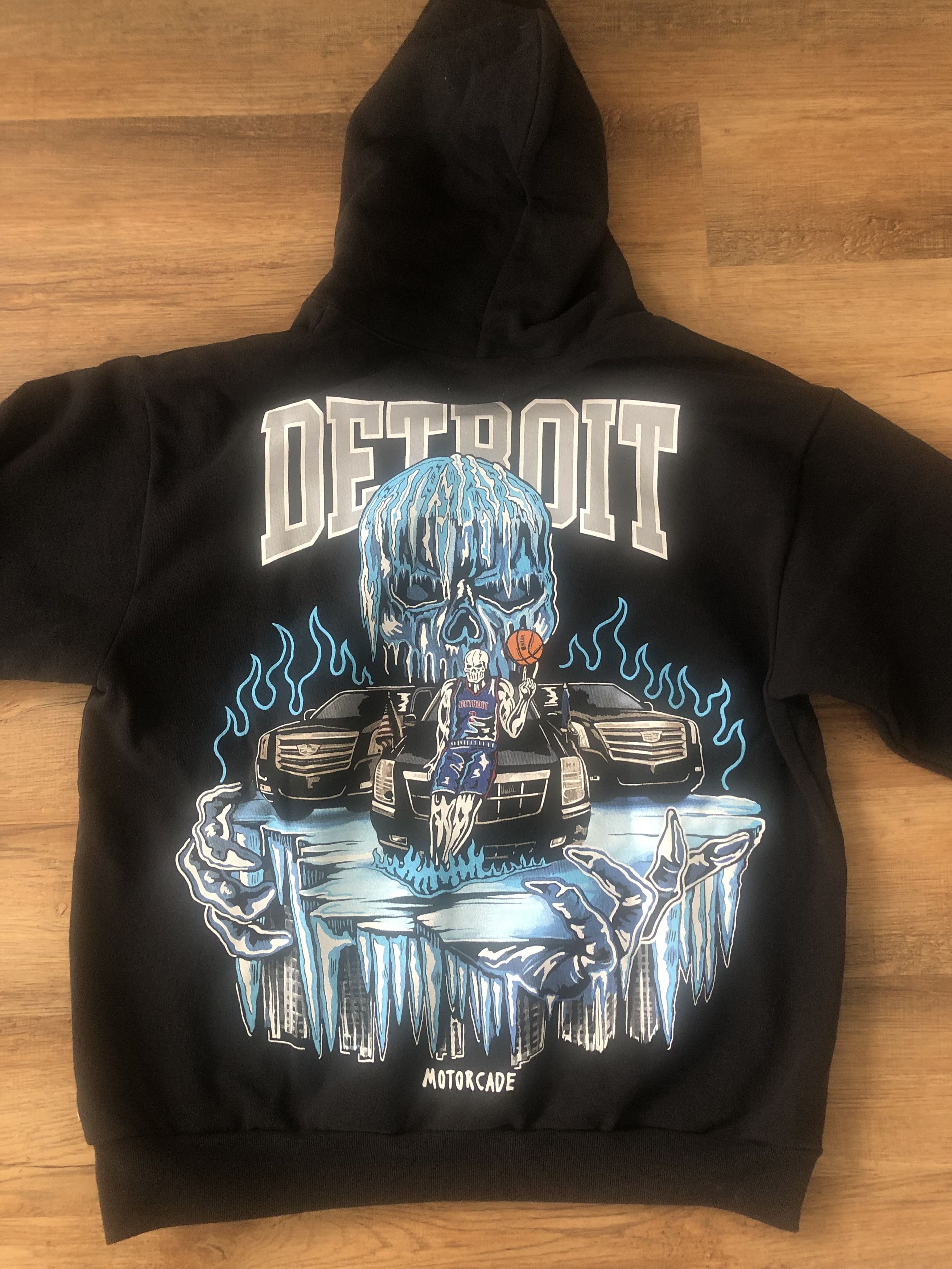 Warren Lotas Warren Lotas x Detroit Pistons Motorcade Hoodie | Grailed