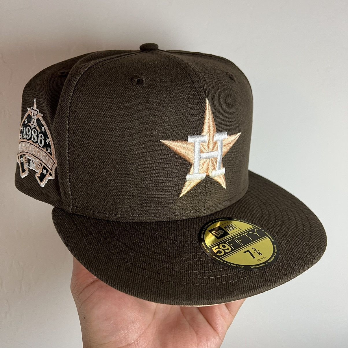 New Era Sportsworld Exclusive Astros 1986 Brown Fitted Peach 7 3/8 ...