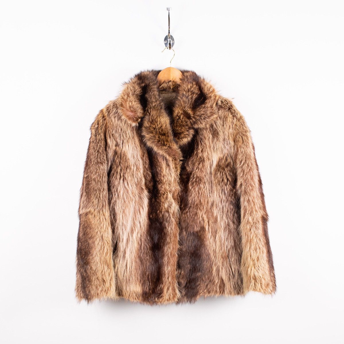 Vintage Vintage Genuine Real Racoon Fur Short Brown Jacket | Grailed