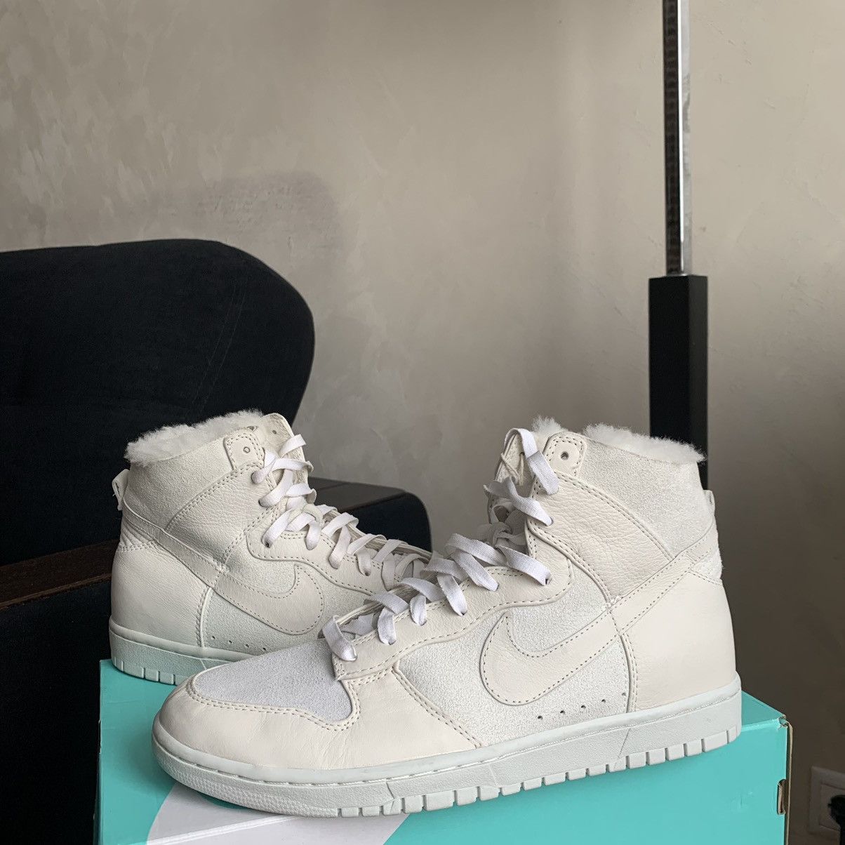 Nike Rare! Nike Lab Lunar Dunk High Lux SP Sherpa White Fur | Grailed