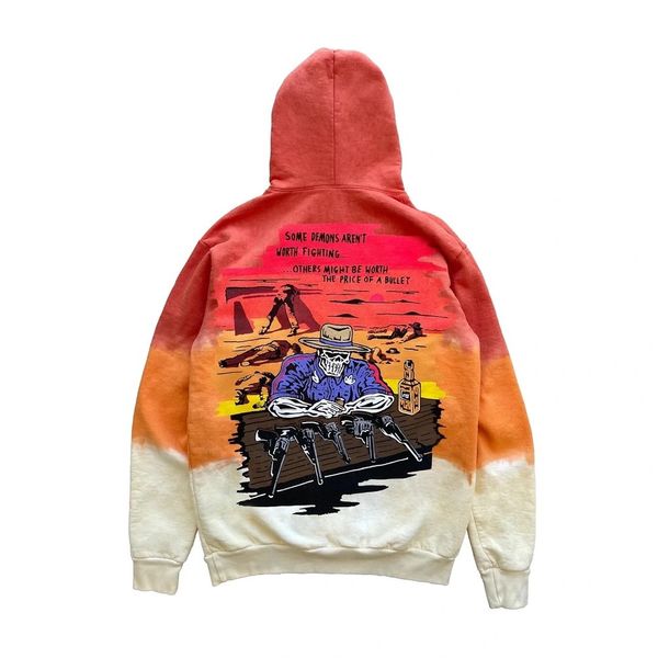 Warren Lotas Warren Lotas Five Guns Orange Tie Dye Hoodie | Grailed