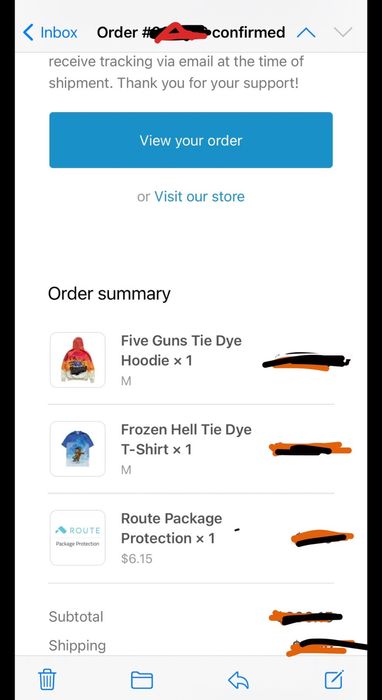 Warren Lotas Warren Lotas Five Guns Orange Tie Dye Hoodie | Grailed