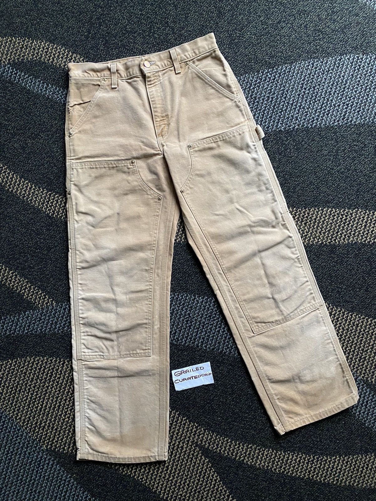 Vintage Vintage 80s Rare Carhartt Double Knee Sun Fade Pants 30x30 ...