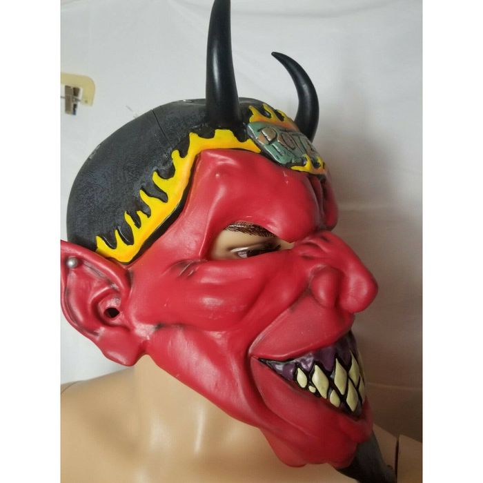 Vintage Disguise Halloween Mask Rubber Devil Demon Rotten Biker | Grailed