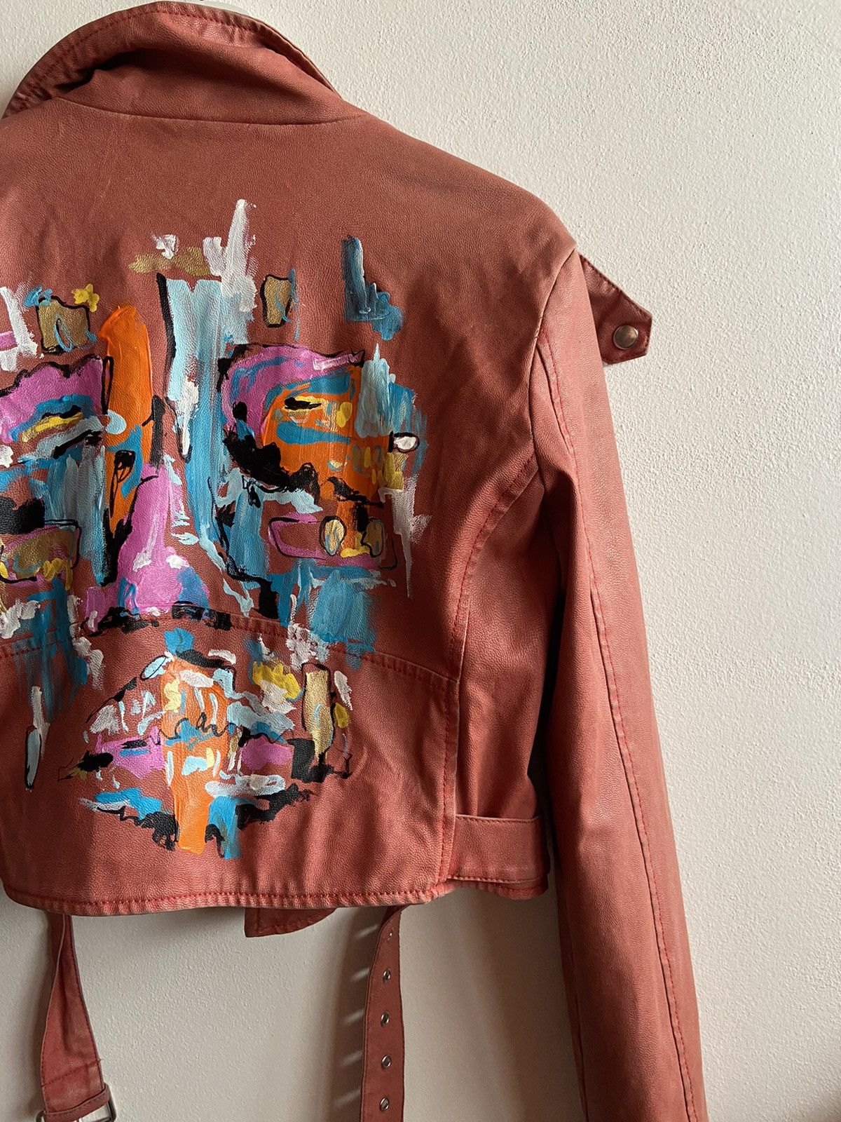 Vintage Unique hand painted trashed jacket | Grailed