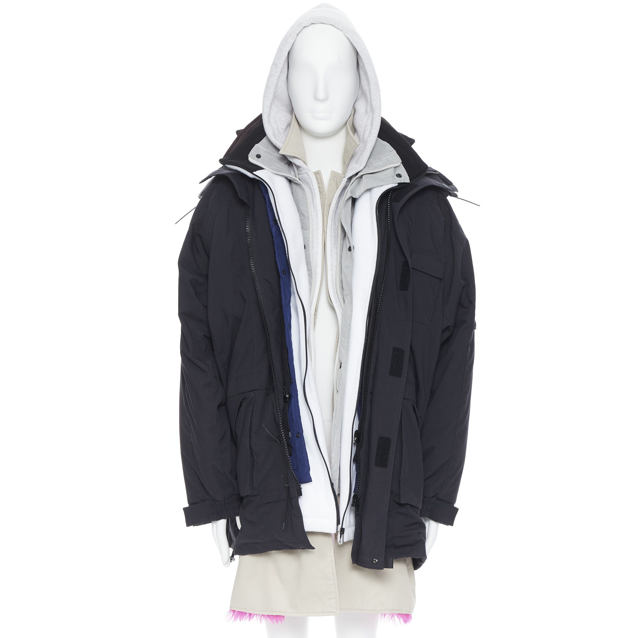 Balenciaga PLAYBOI CARTI! 2018 Runway Fake Layering coat TGAS/B00170 ...