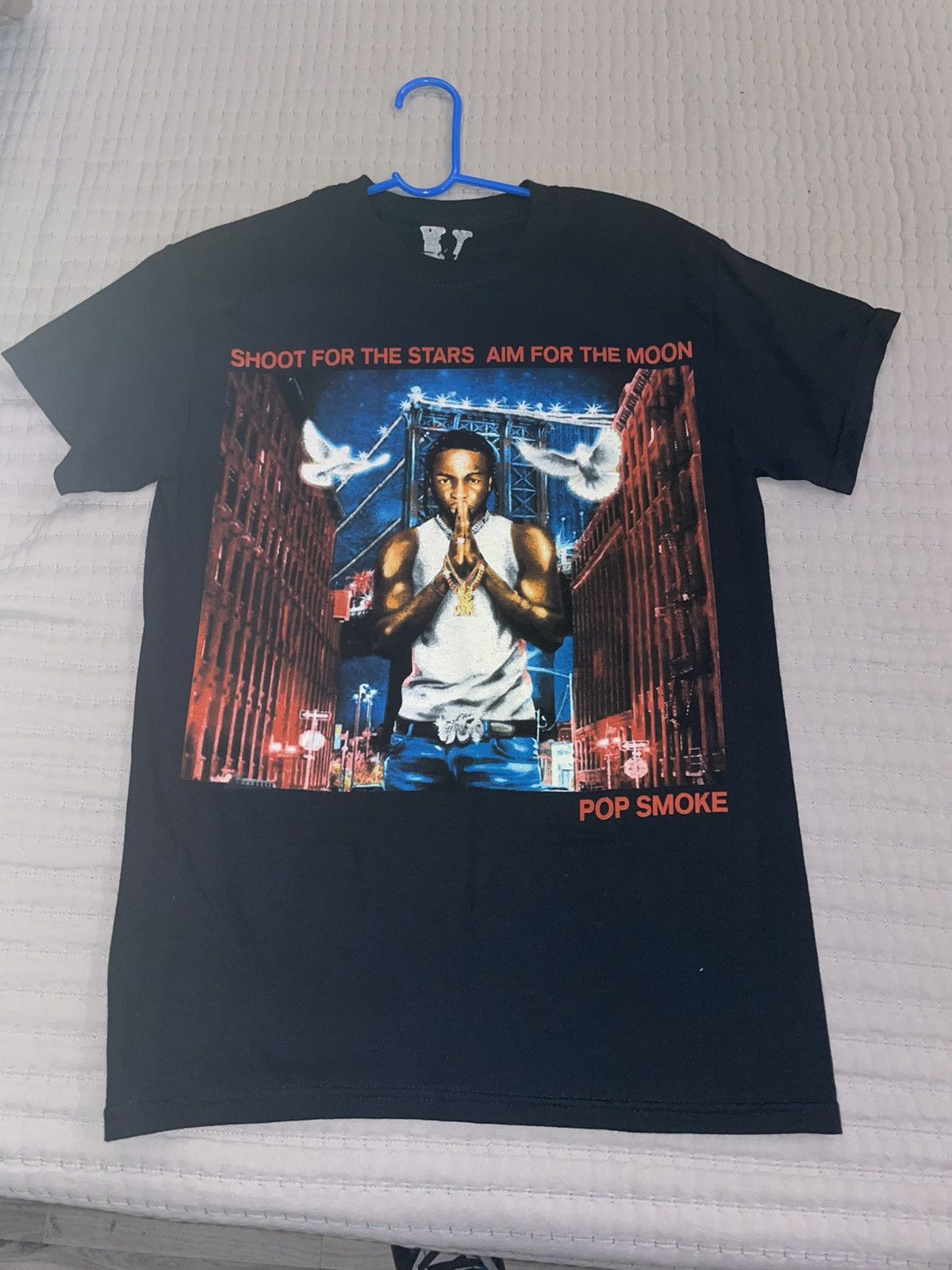 Vlone Vlone x Pop Smoke Shoot For The Stars City Tee | Grailed