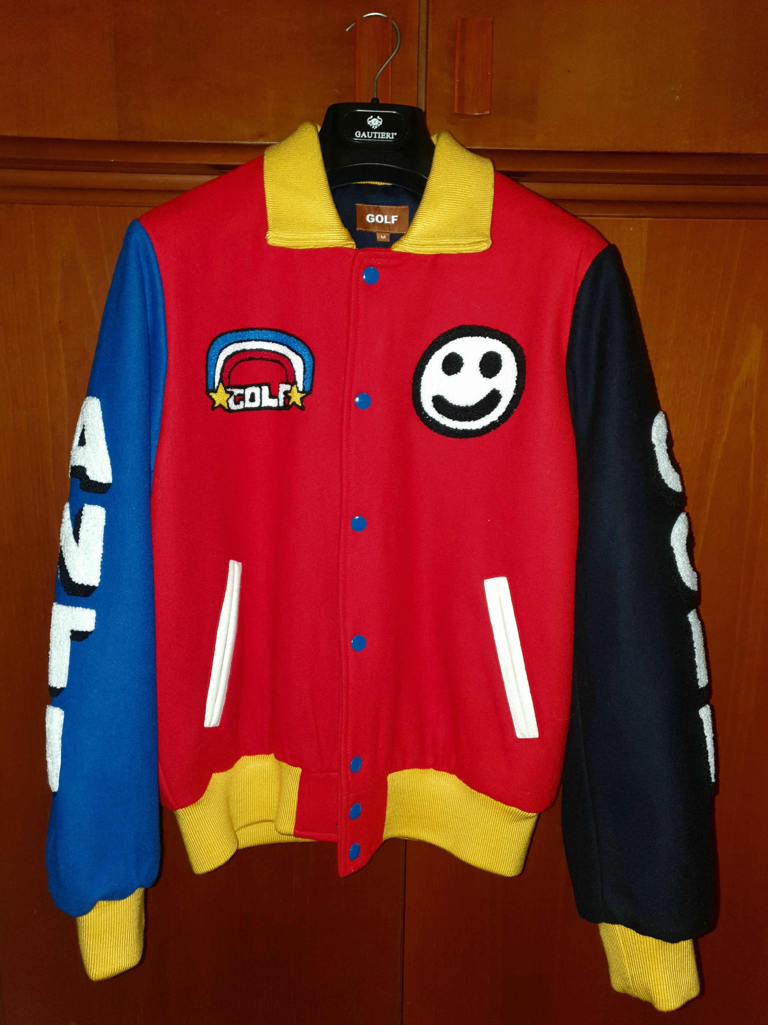 Golf Wang ANTI-GOLF PRIMARY VARSITY JACKET by GOLF WANG/S and L SIZE ...