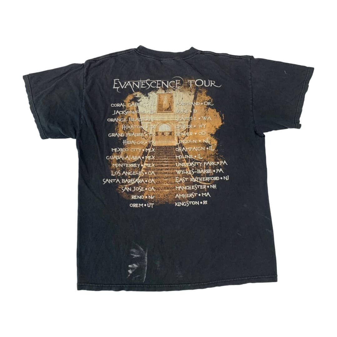 Band Tees × Streetwear × Vintage Vintage evanescence faded black band t ...