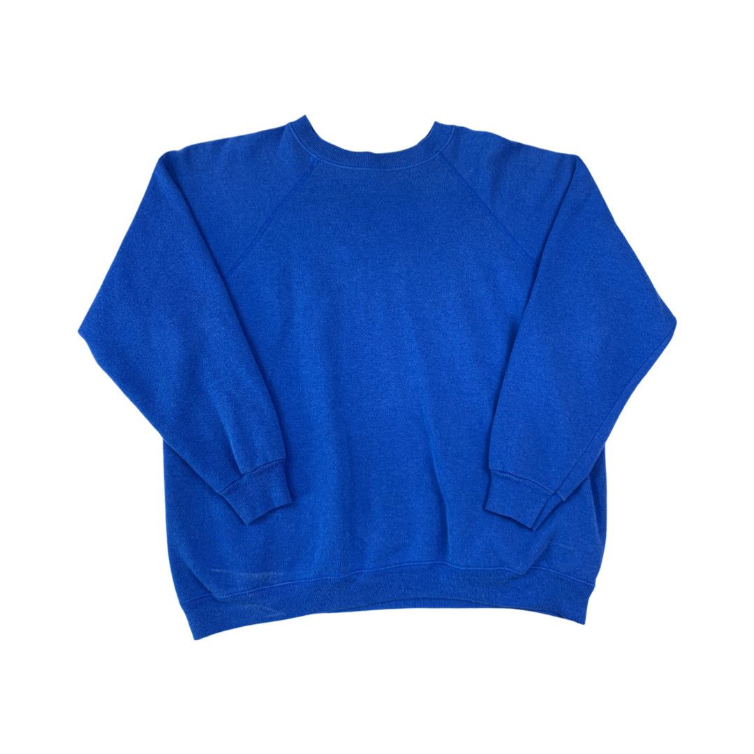 Blank × Streetwear × Vintage Vintage blue blank crewneck sweatshirt ...