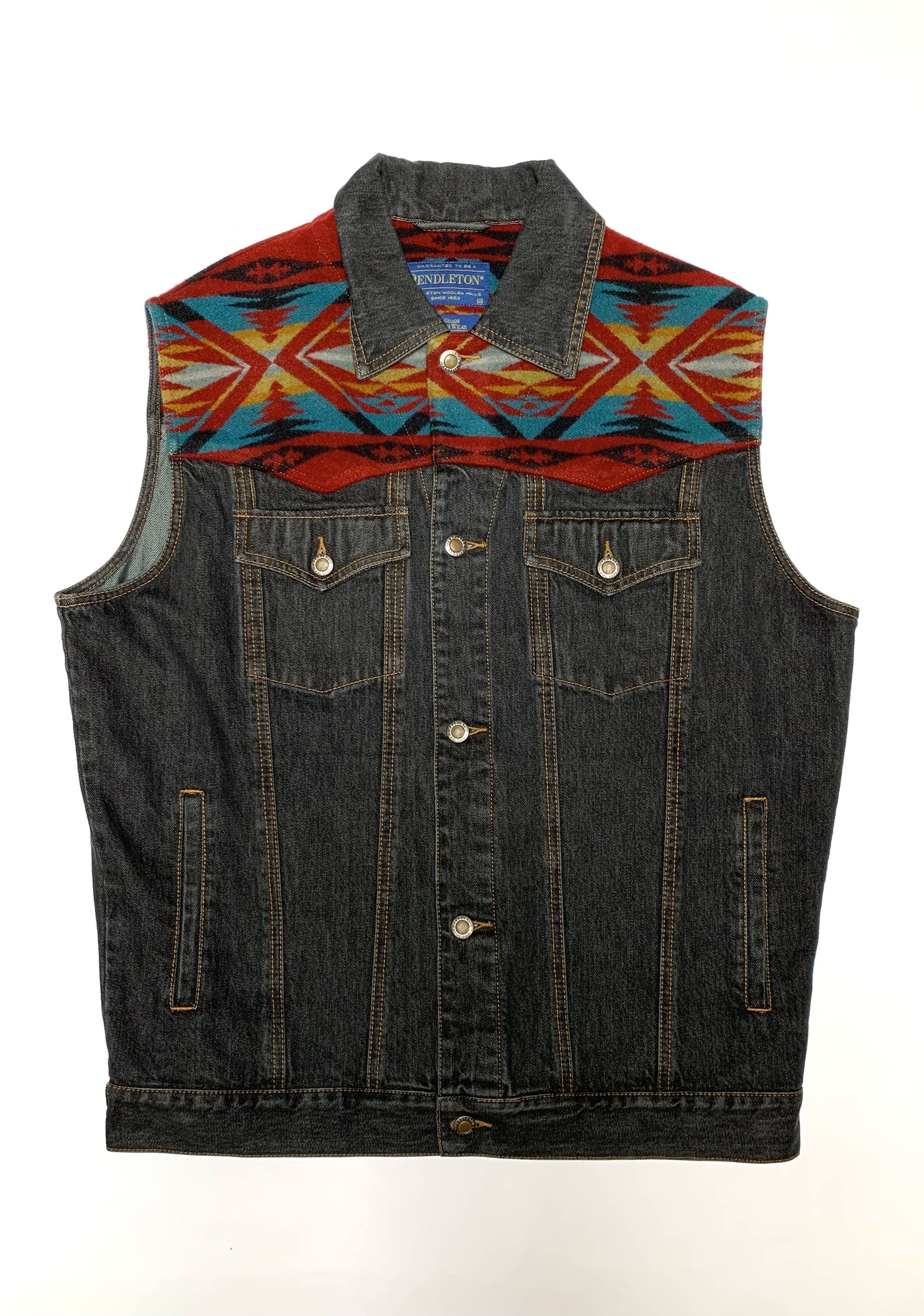 Pendleton Wool Denim Vest | Grailed