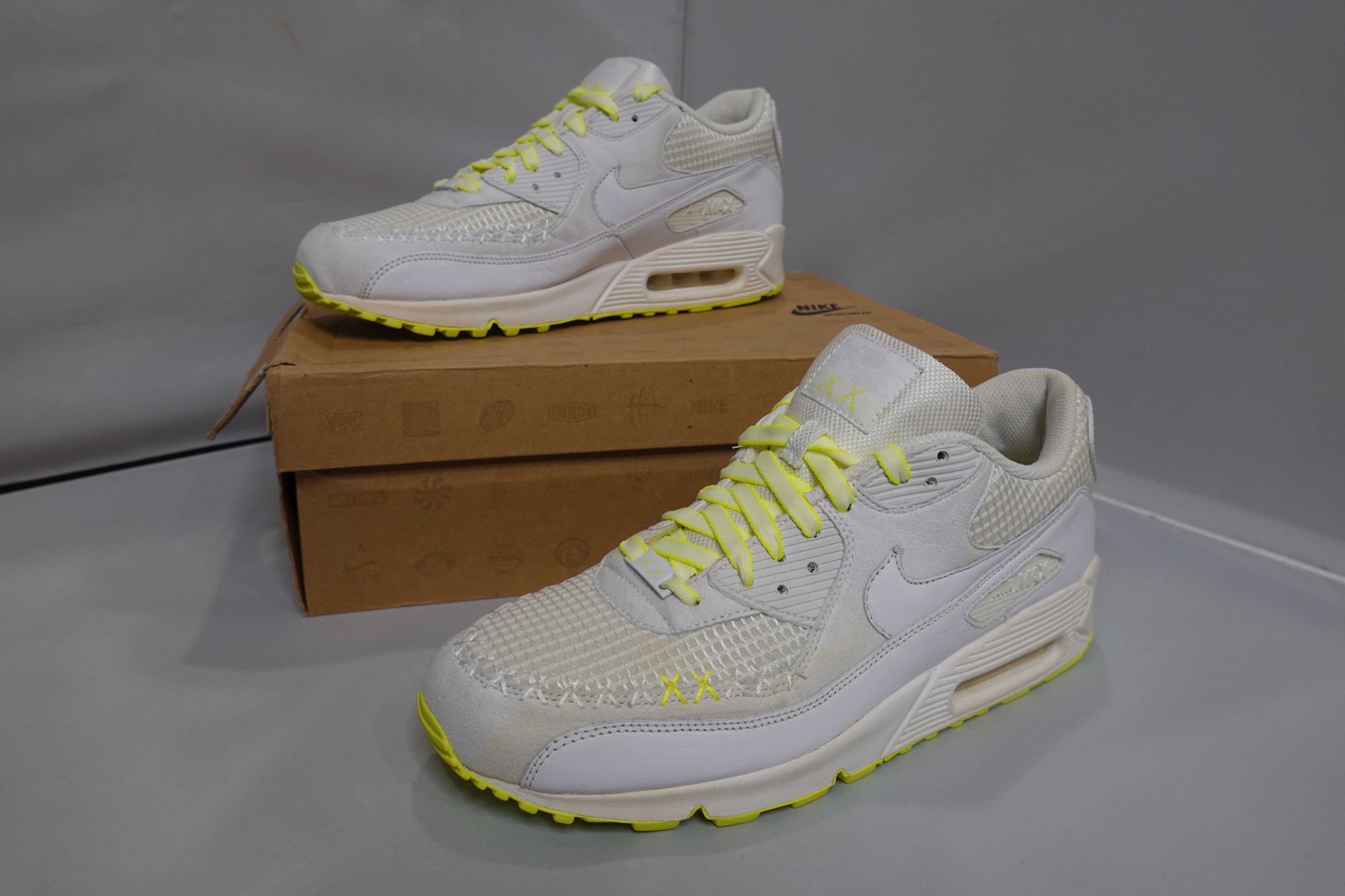 Kaws × Nike Nike Air Max 90 Kaws White Volt | Grailed