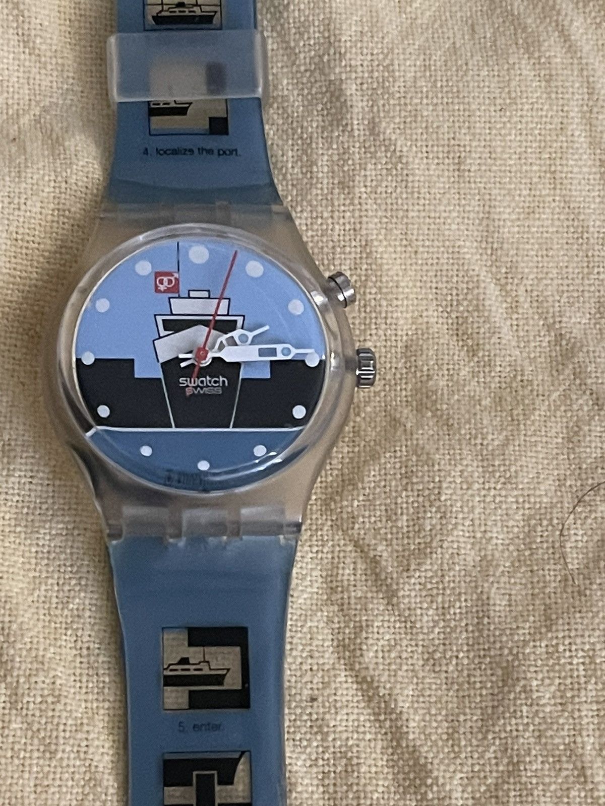 Vintage SWATCH Watch "Ocean of Love" Boat Ship Watch | Grailed