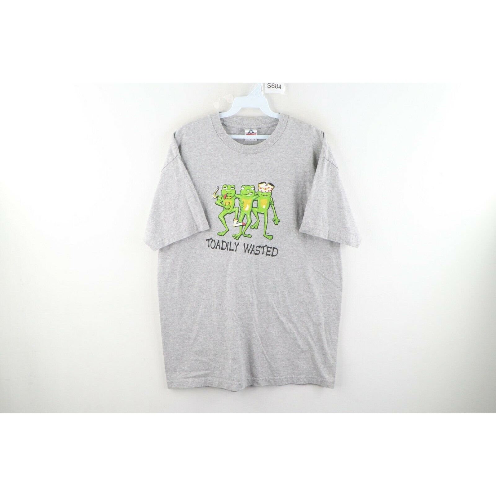 Vintage Vintage 90s Streetwear Frog Toadily Wasted T-Shirt | Grailed
