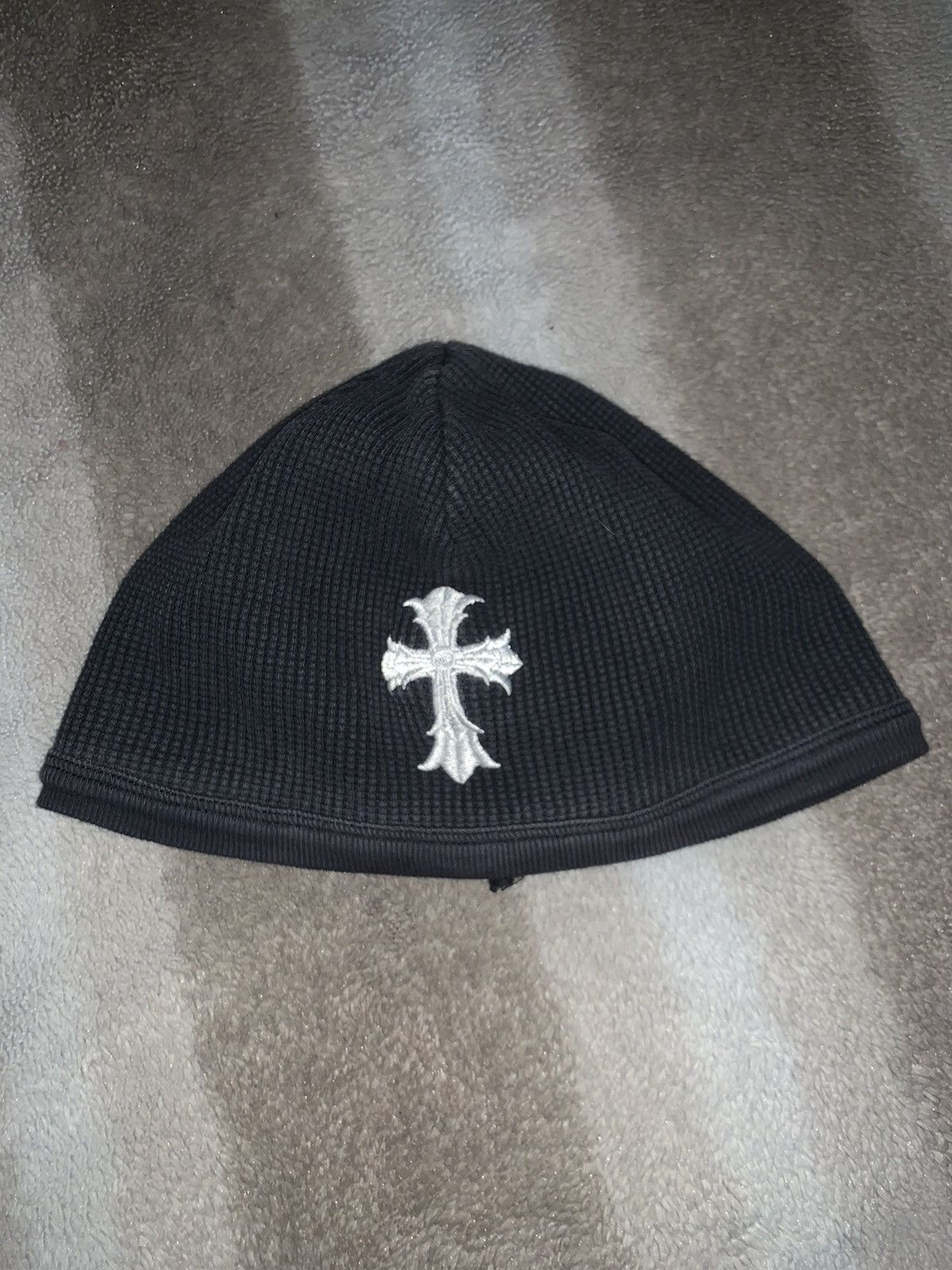 Chrome Hearts × Vintage Chrome hearts thermal cross beanie | Grailed