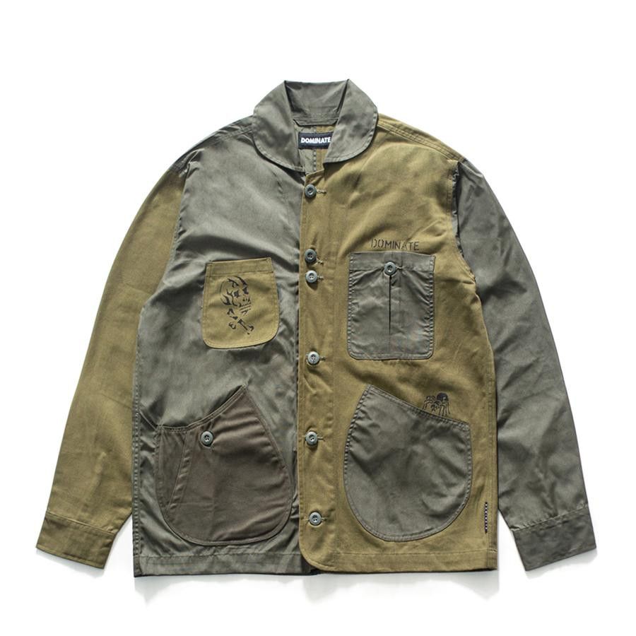 Military MISMATCH CHORE JACKET OLIVE | Grailed