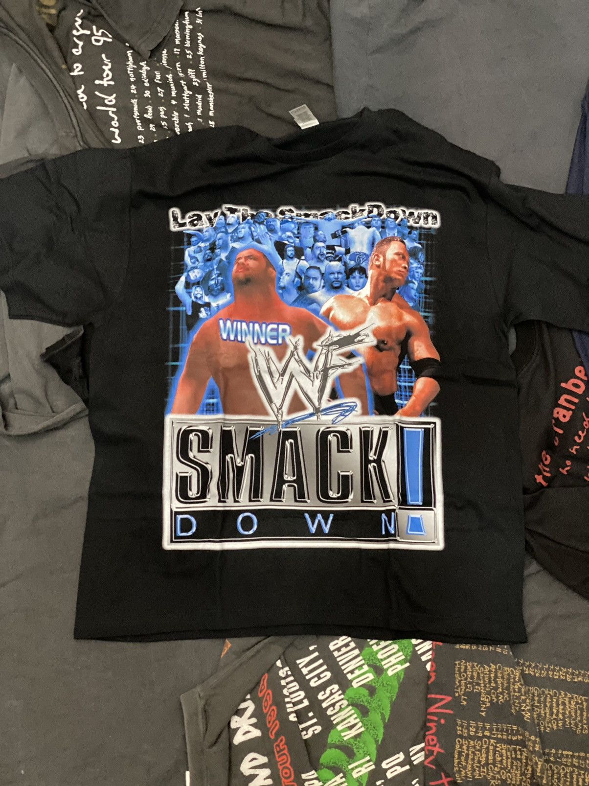 Vintage × Wwe × Wwf WWE WWF Smackdown Video Game Modern Bootleg T-Shirt ...