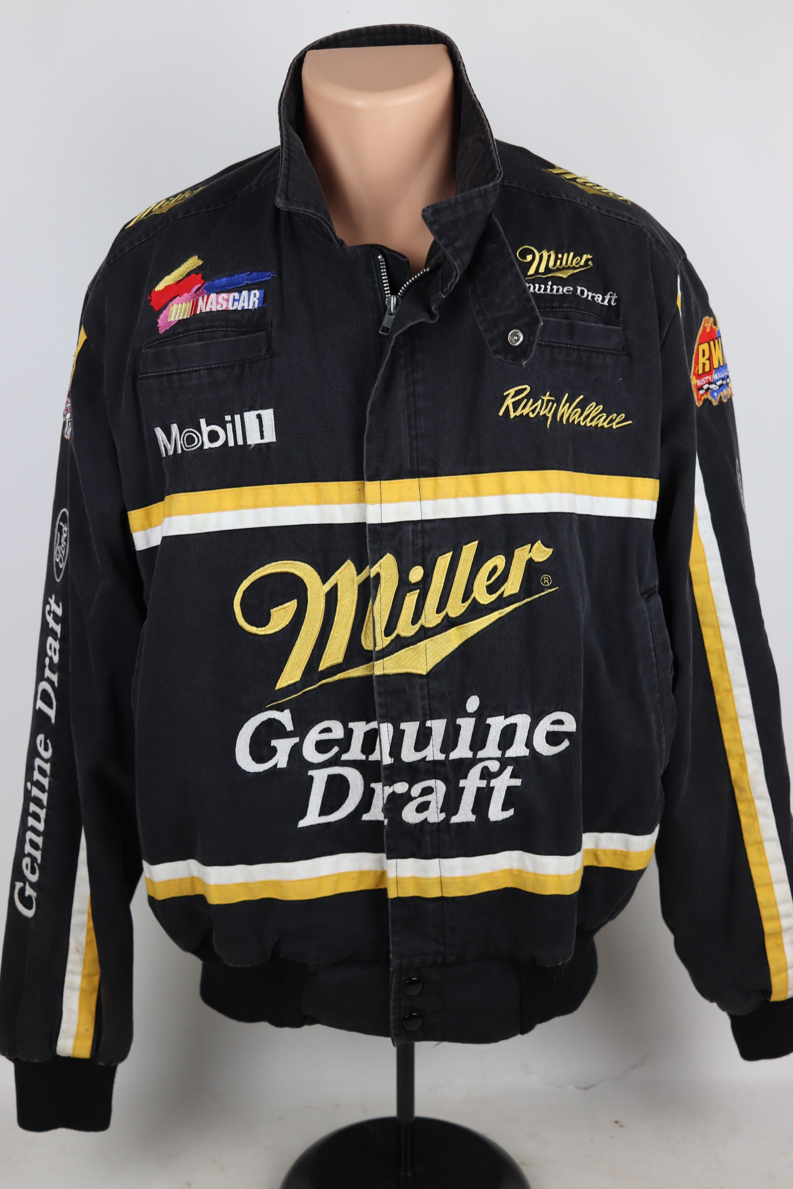 NASCAR × Vintage Vtg NASCAR Rusty Wallace Miller Genuine Draft Racing ...