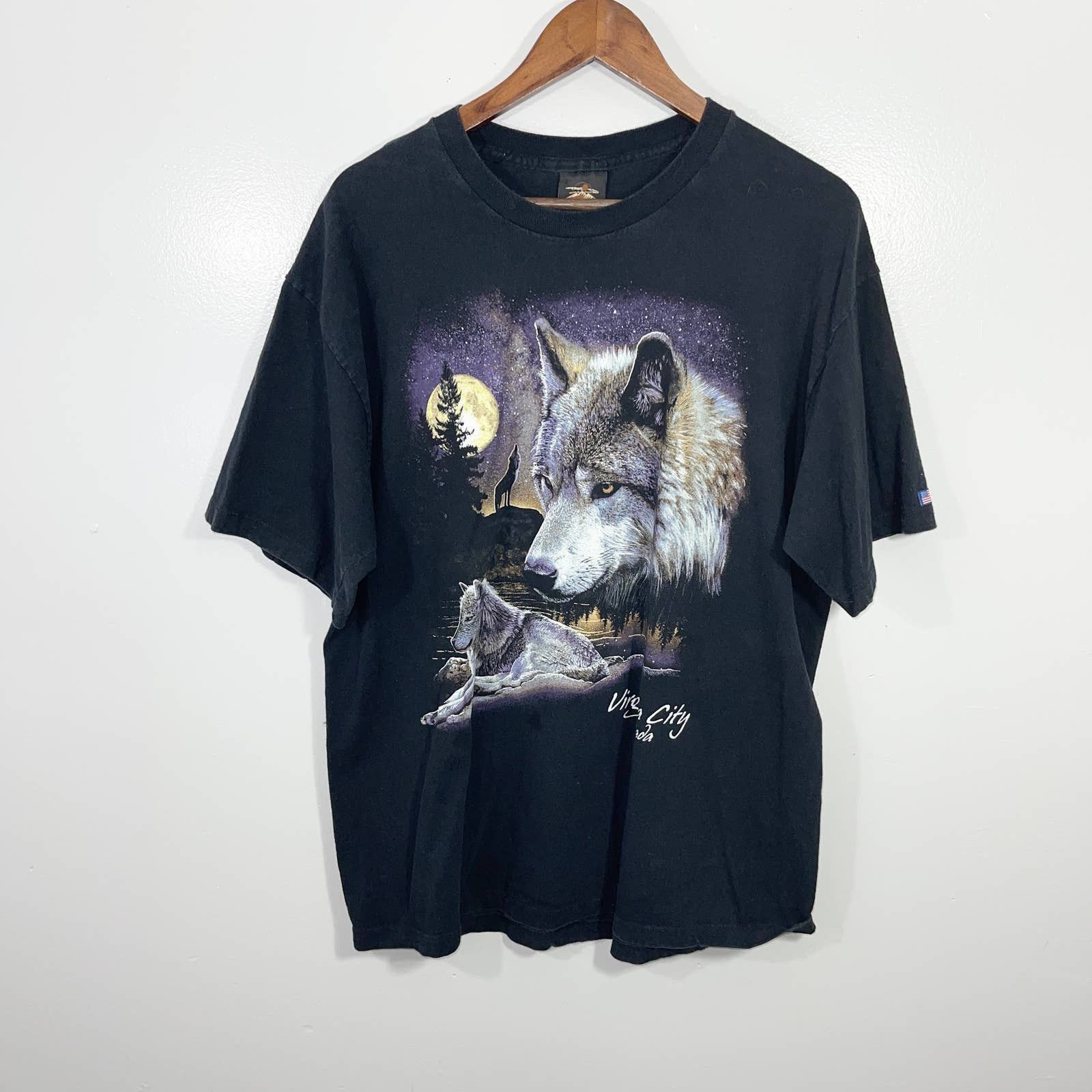 Vintage VINTAGE 90s Virginia City Nevada Wolf Shirt | Grailed