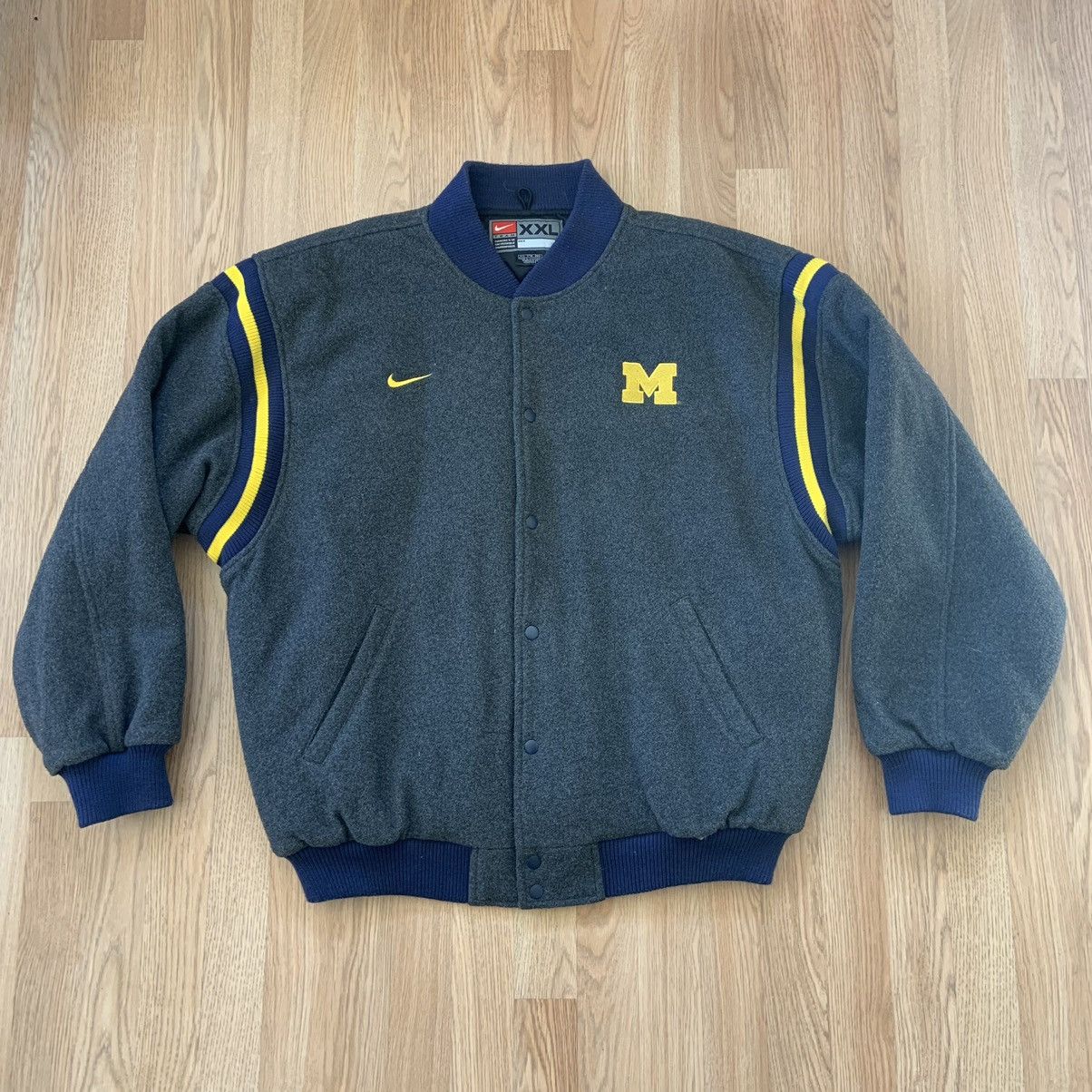 Nike Vintage 90’s Nike University of Michigan Varsity Jacket | Grailed