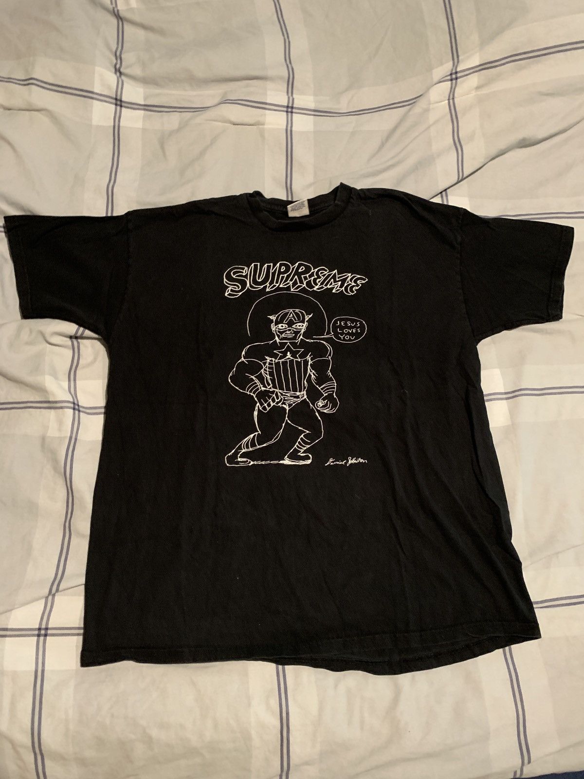 Supreme XL Supreme Daniel Johnston Jesus Loves You T-Shirt | Grailed