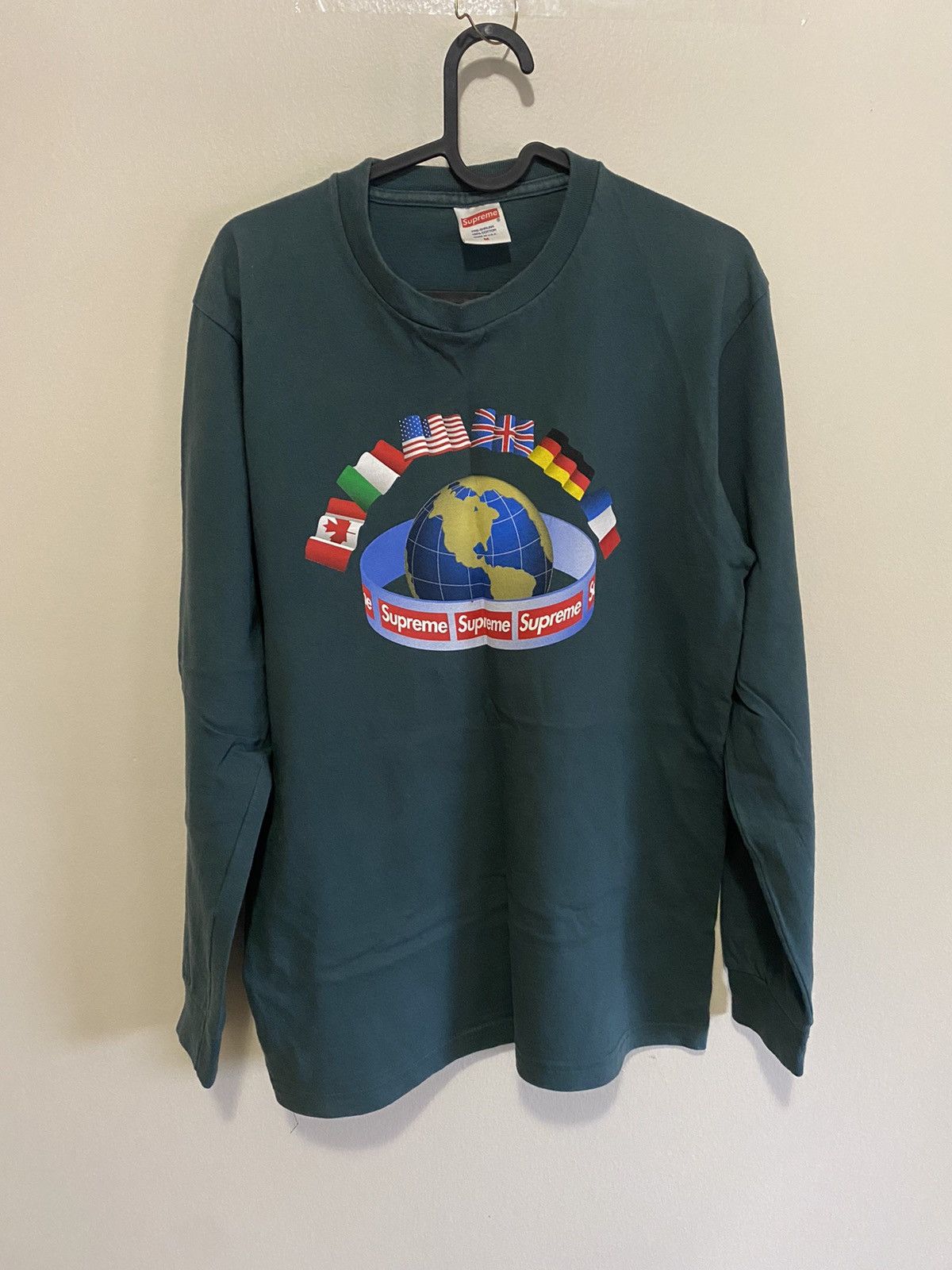 Supreme Supreme world flags long sleeve t shirt | Grailed