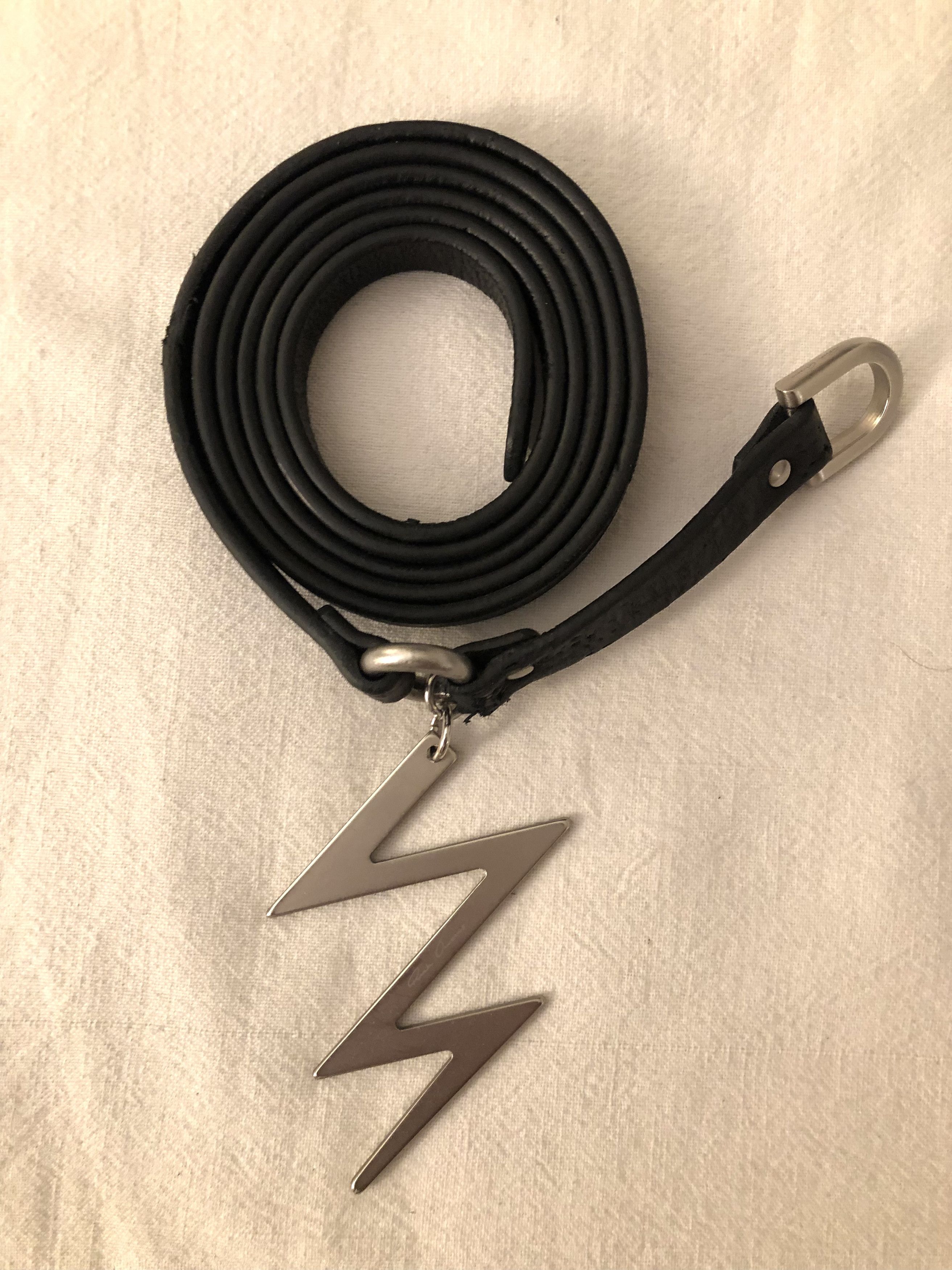 Rick Owens FW19 Larry Lightning Bolt Belt | Grailed