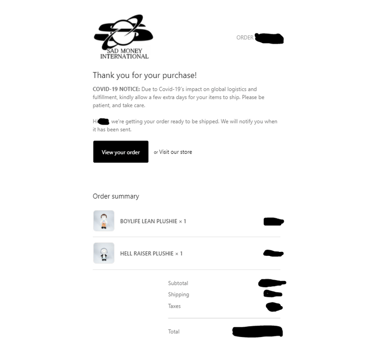 Sad Boys YUNG LEAN BOYLIFE LEAN PLUSHIE ORDER CONFIRMED | Grailed