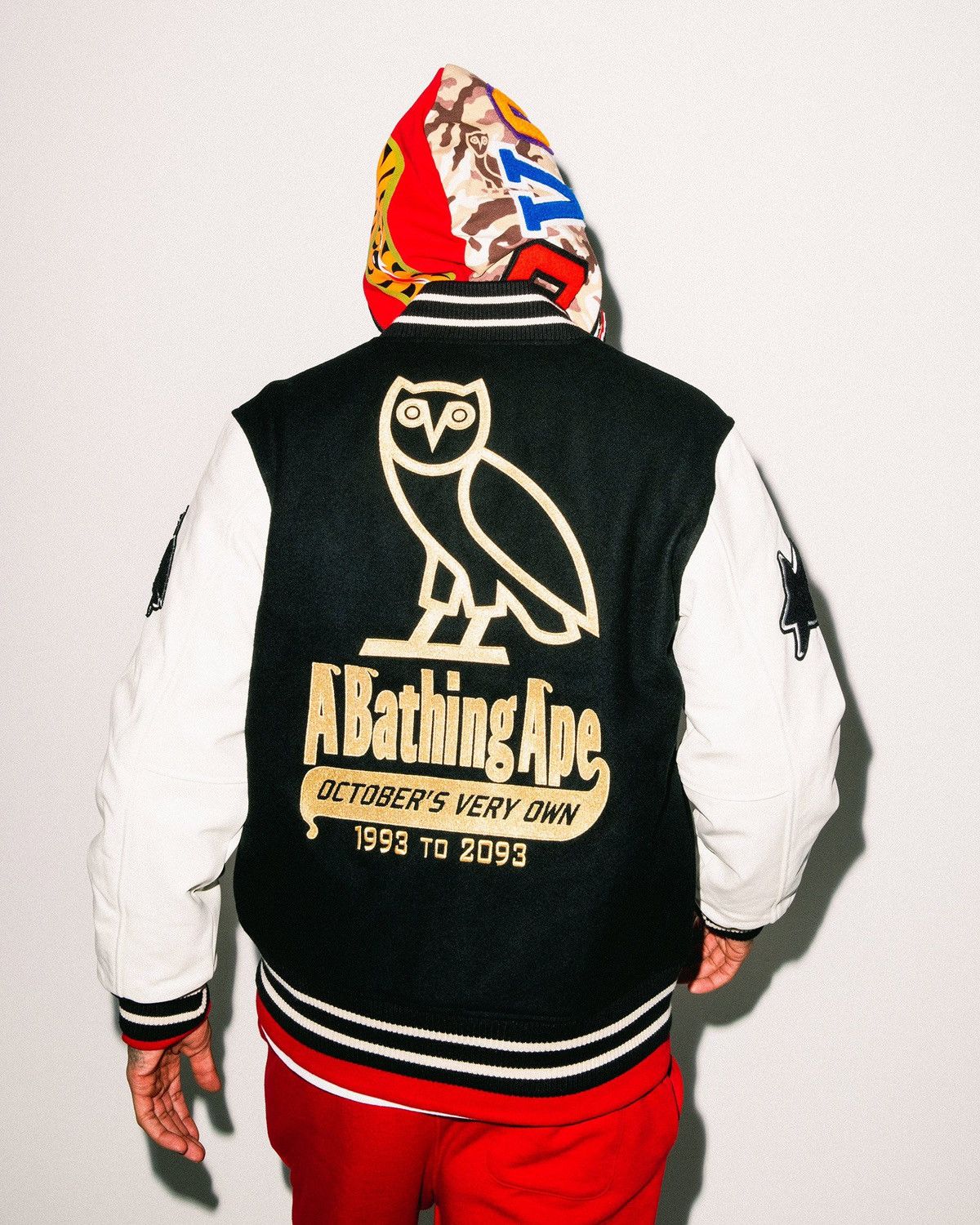 Bape × Octobers Very Own OVO Letterman‼️ Varsity Jacket Collab | Grailed