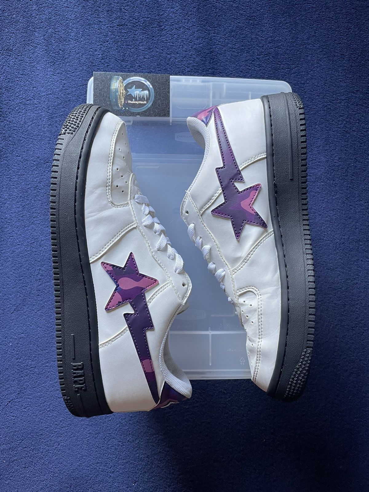 Bape Bape White/Purple Camo Bapestas | Grailed