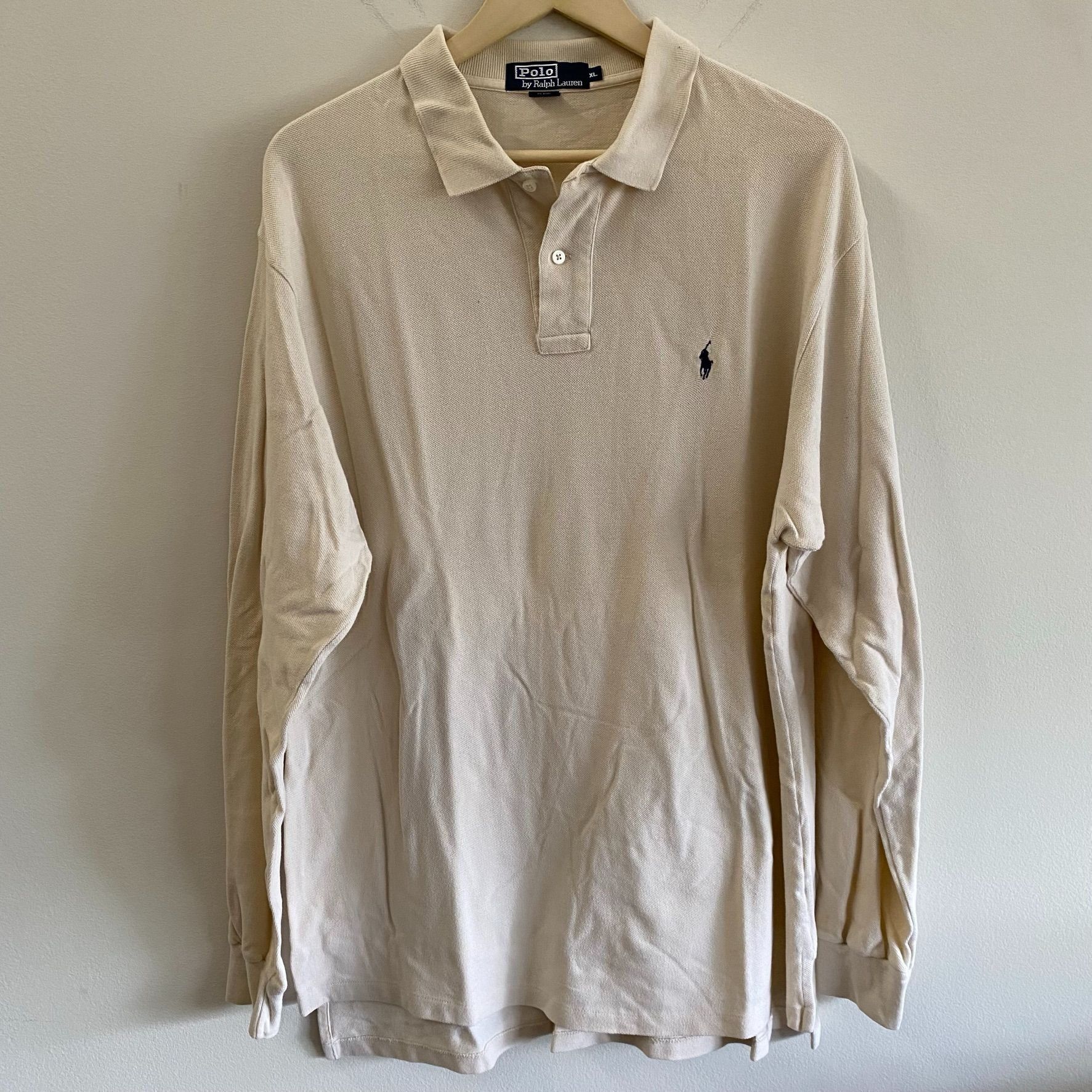 Polo Ralph Lauren × Streetwear × Vintage Ralph Lauren Cream Rugby Polo ...