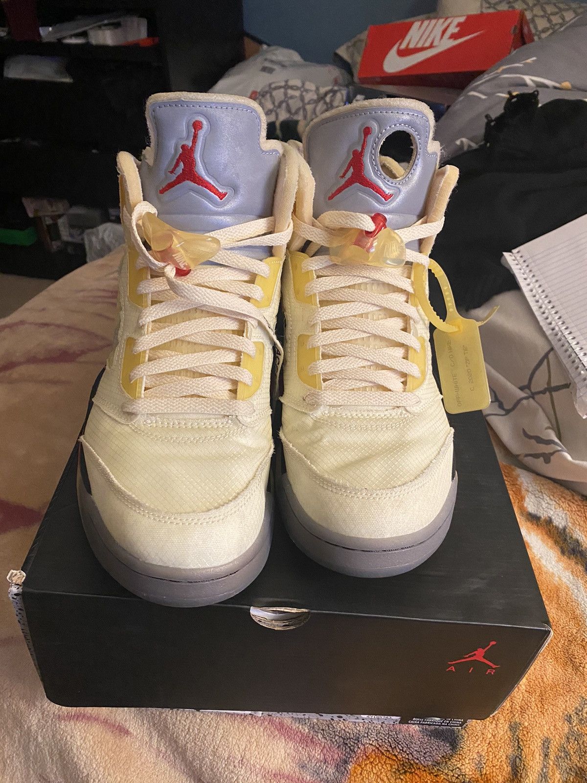 Jordan Brand Off White Jordan 5s Sail Colorway | Grailed