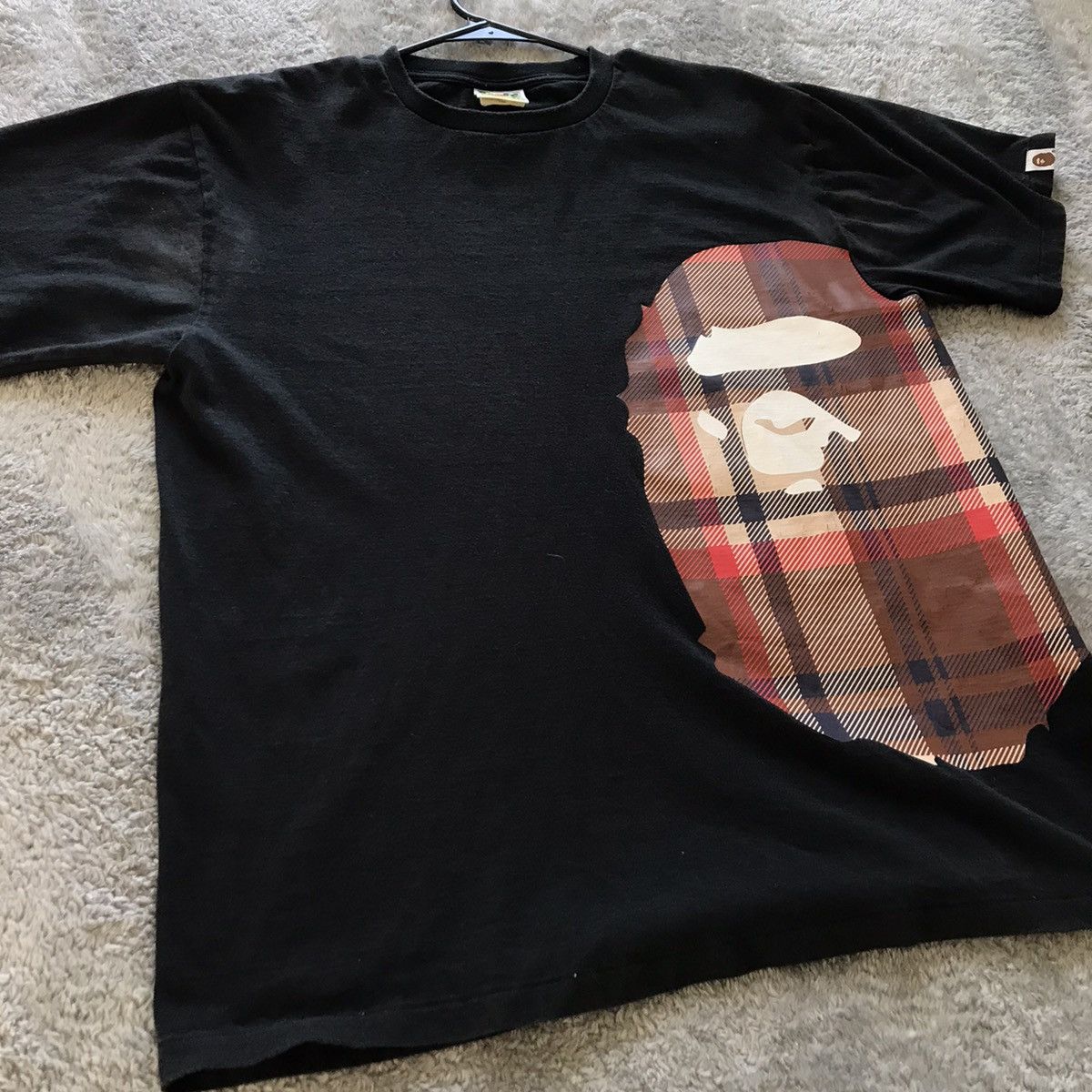 Bape Bape Burberry Plaid Tee | Grailed
